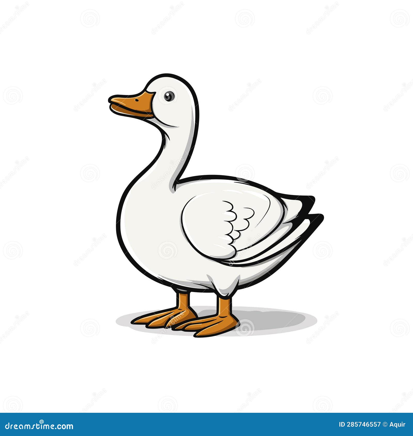 Goose Hand-drawn Illustration. Goose. Vector Doodle Style Cartoon ...