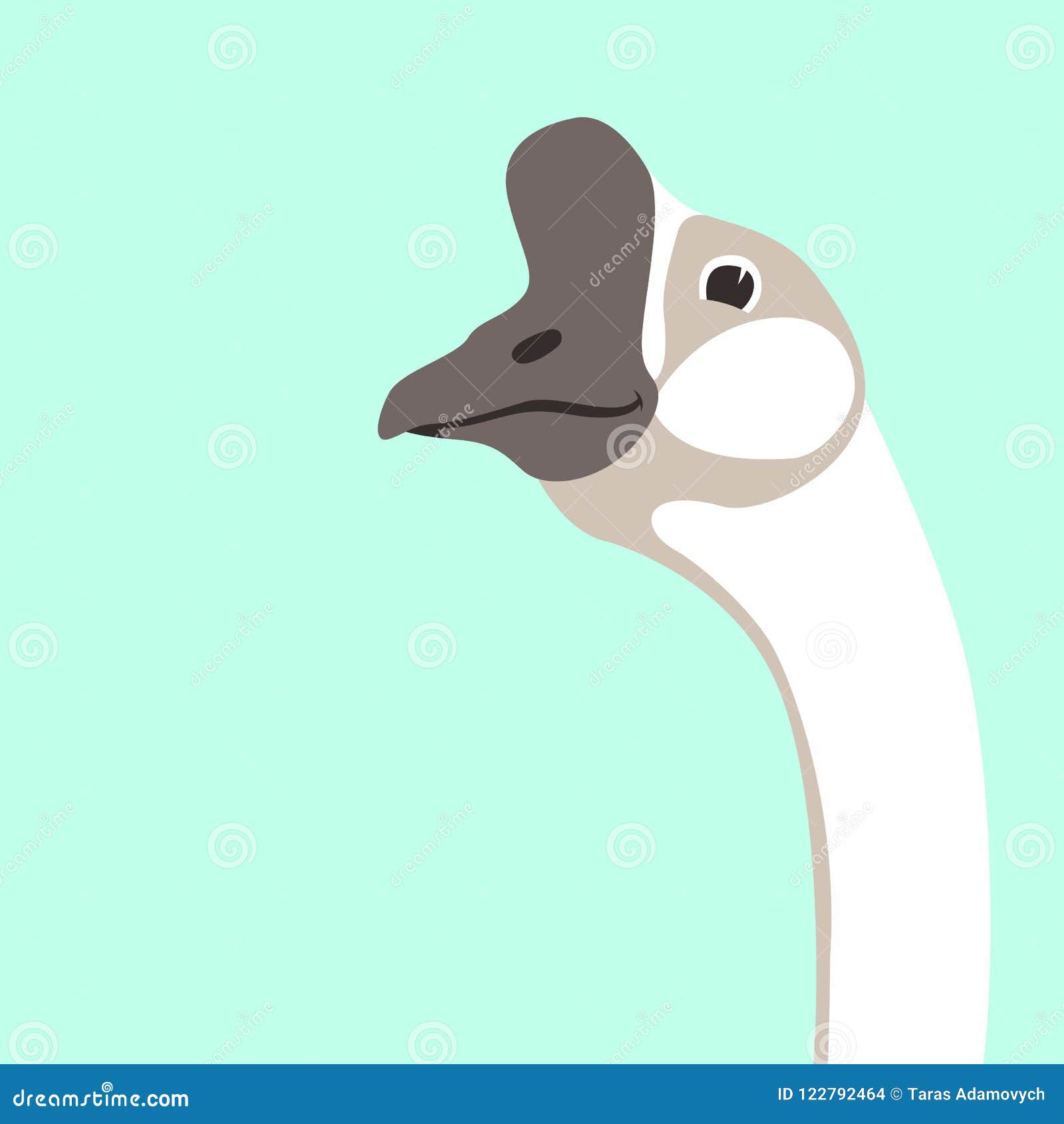 Goose Head Vector Illustration Flat Style Front Stock Vector ...