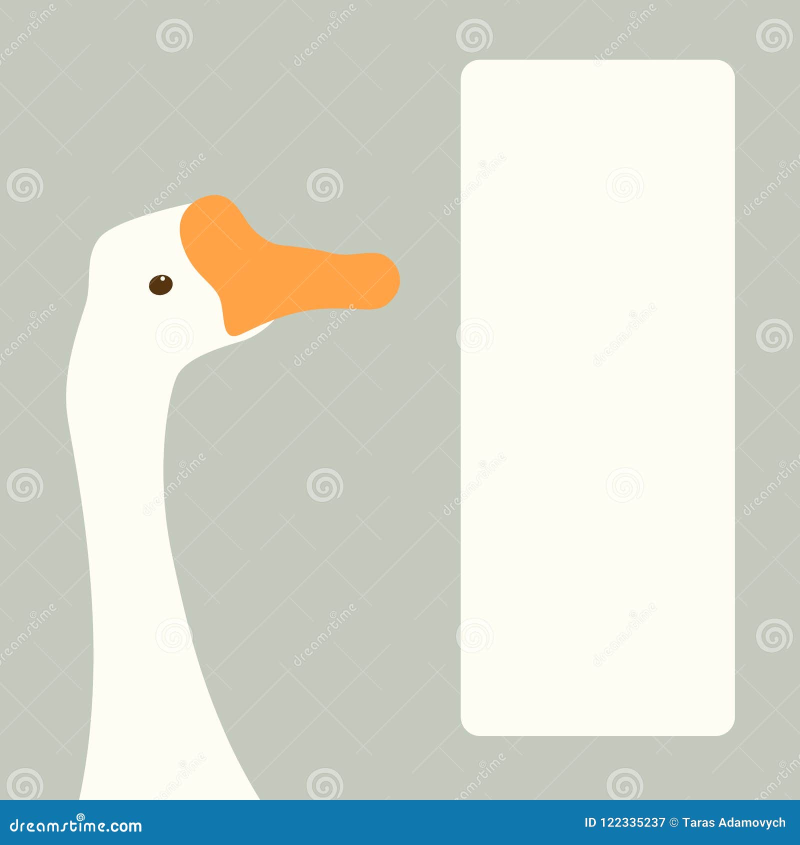 Goose Head Vector Illustration Flat Style Front Stock Vector ...