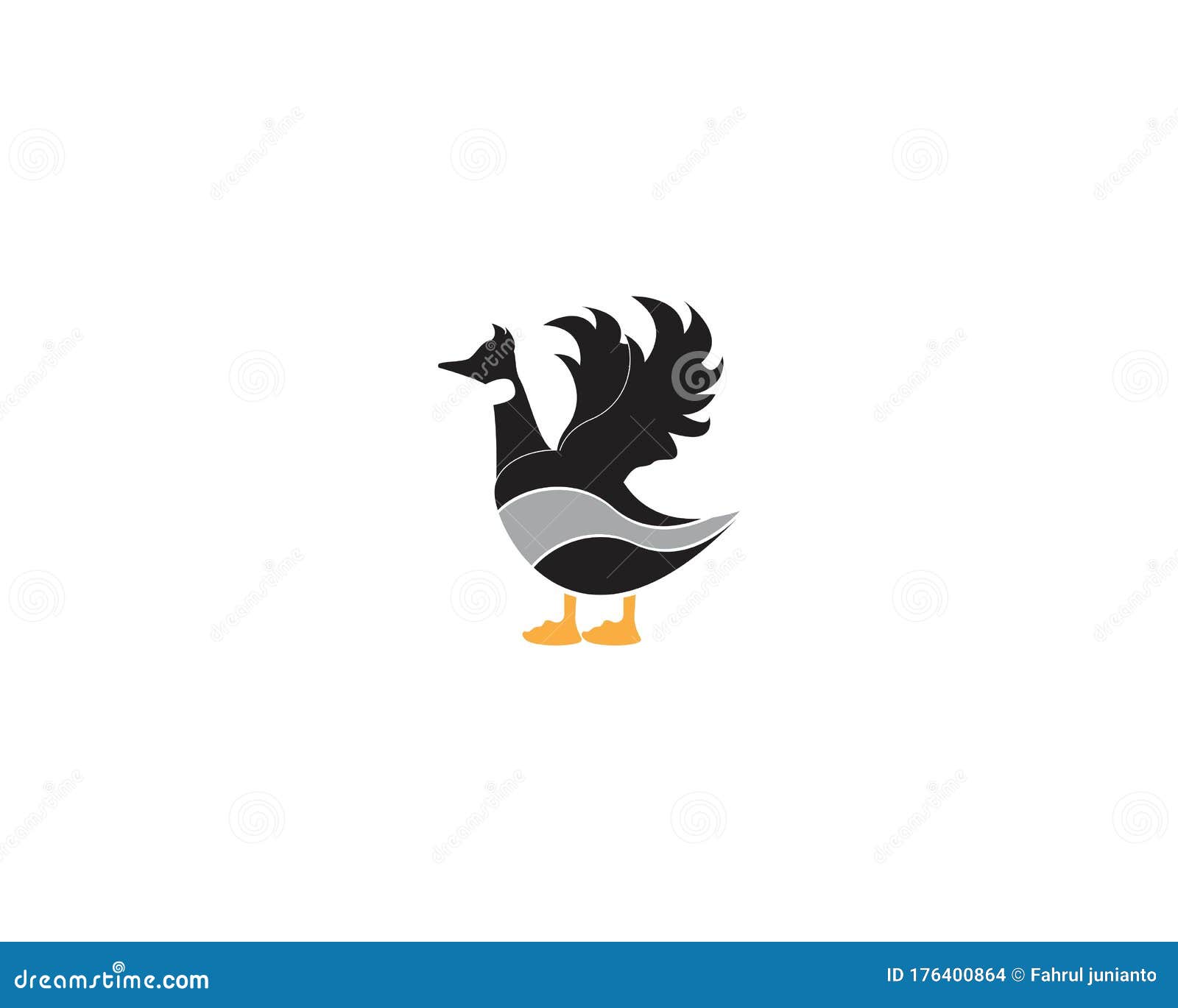 Goose Icon and Symbol Vector Illustration Stock Illustration ...