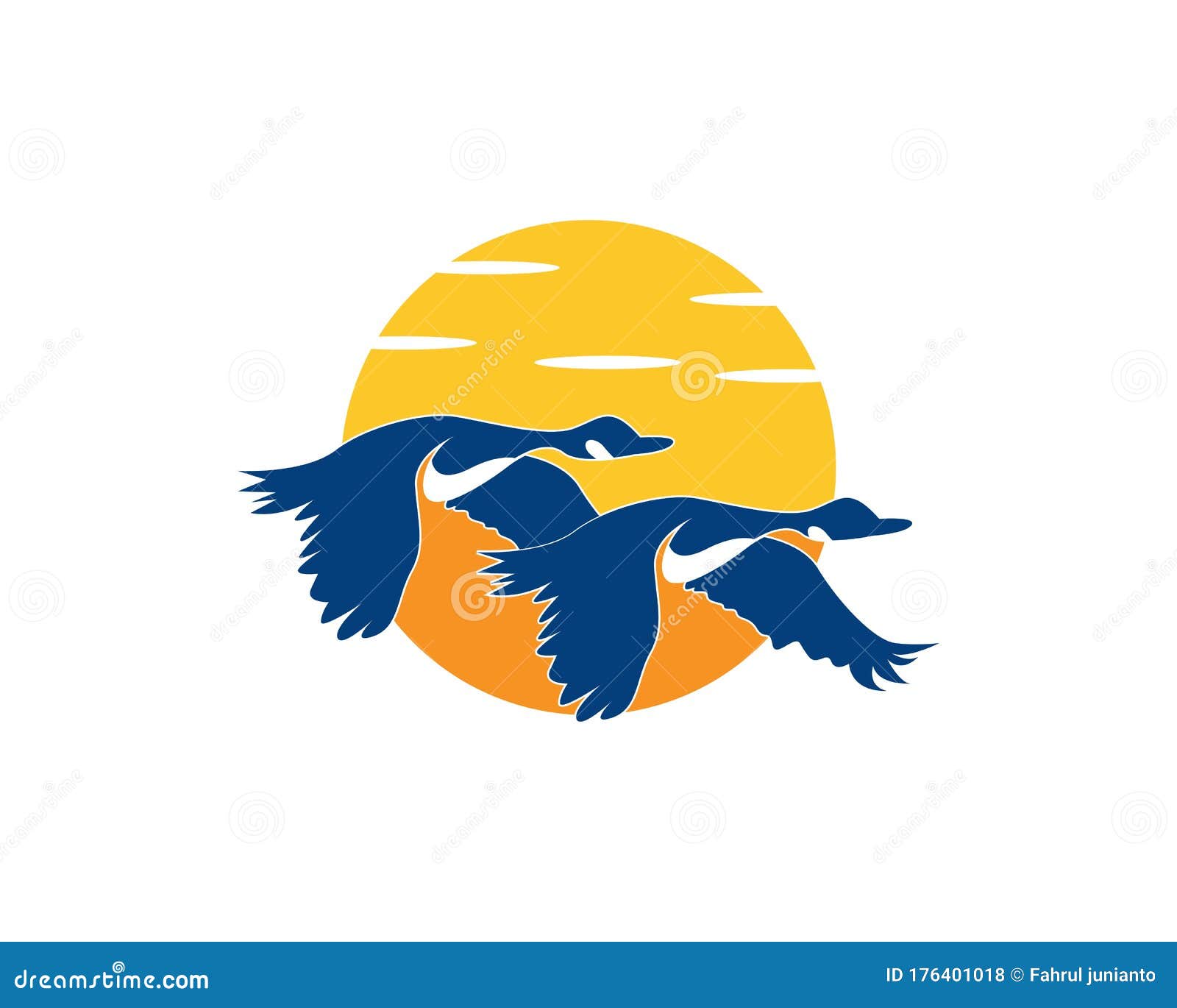 Goose Icon and Symbol Vector Illustration Stock Illustration ...