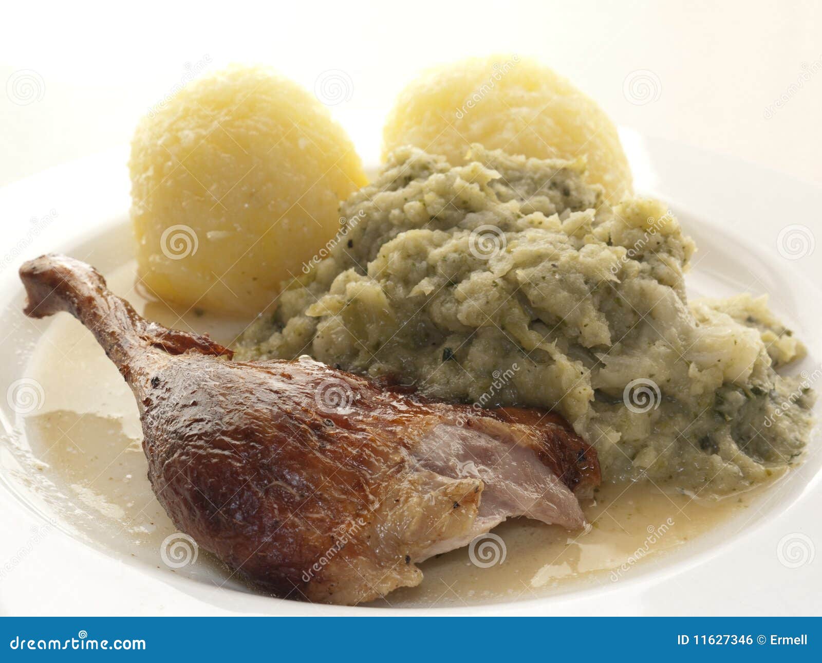 Goose leg stock photo. Image of cuisine, potato, meal - 11627346
