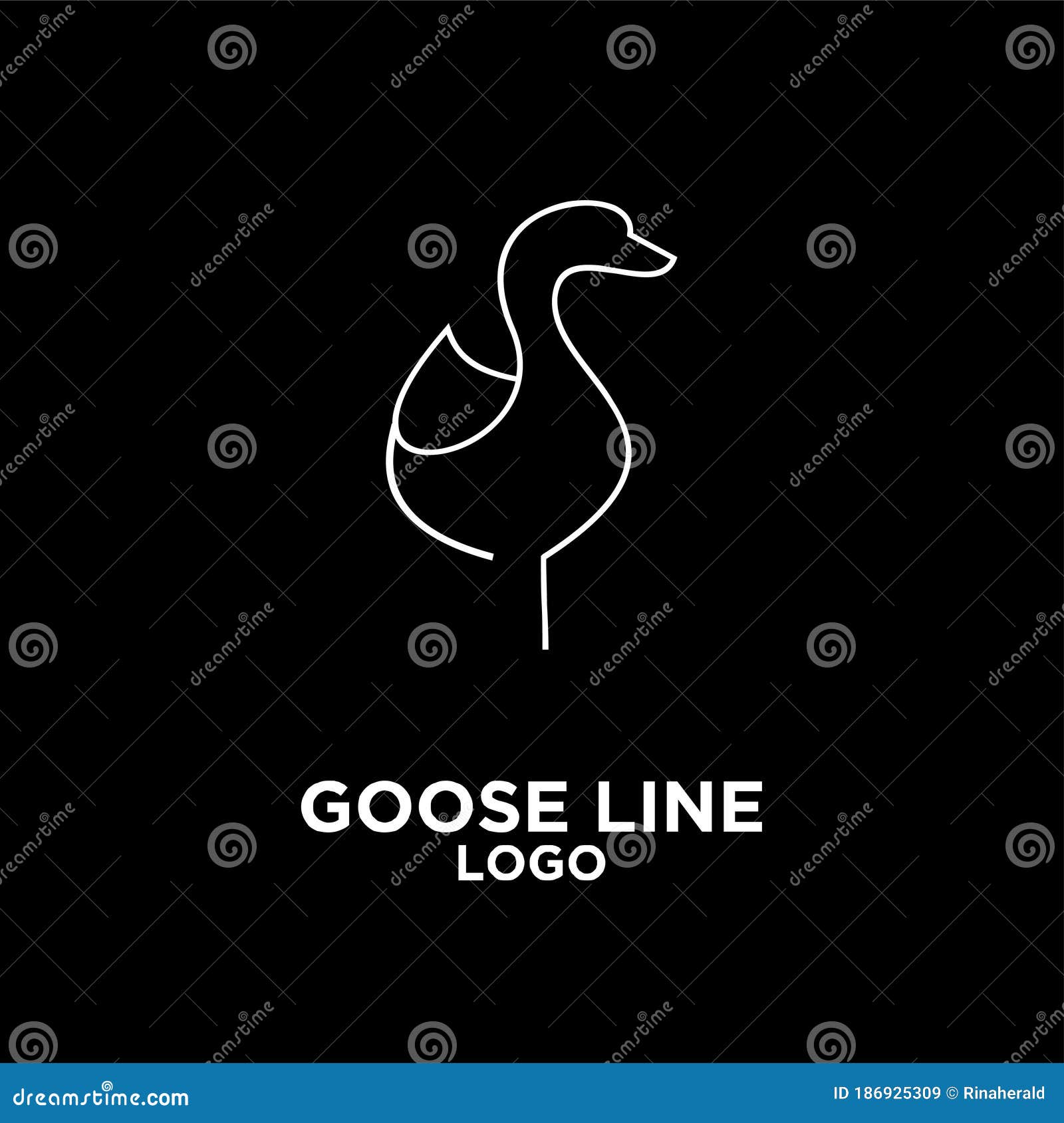 Goose Line Logo Abstract Icon Design Stock Vector - Illustration of ...