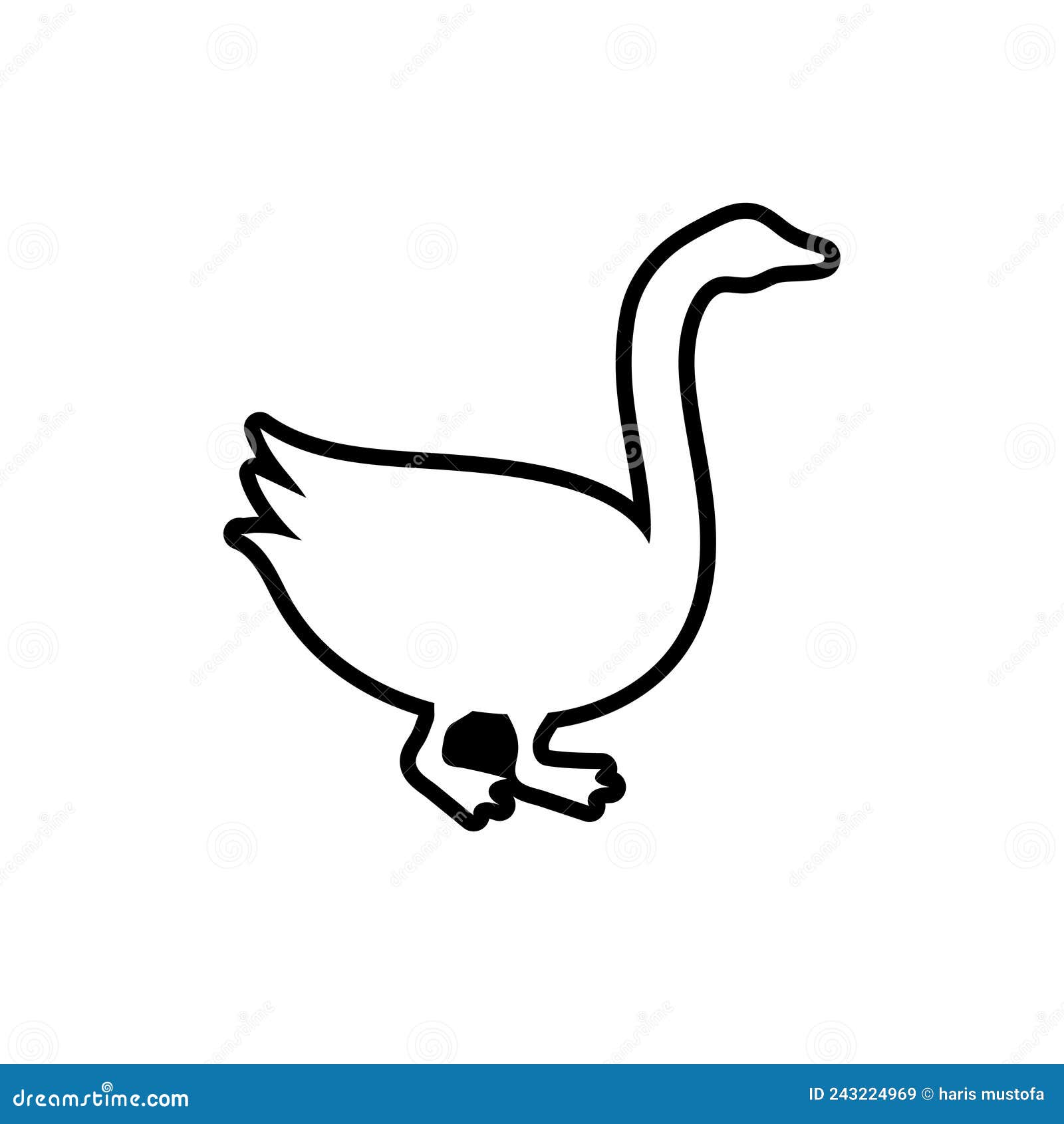 Goose Outline Icon Design Template Vector Isolated Stock Vector ...
