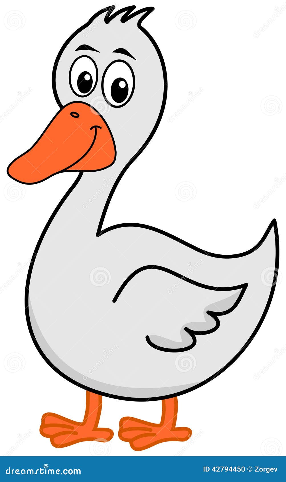 A goose profile stock illustration. Illustration of palmiped - 42794450