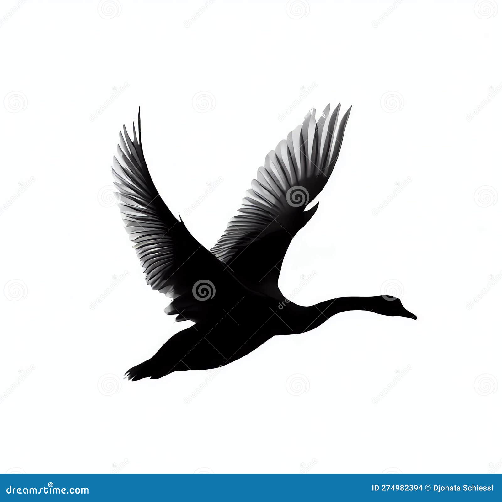 Goose Silhouette stock illustration. Illustration of sense - 274982394