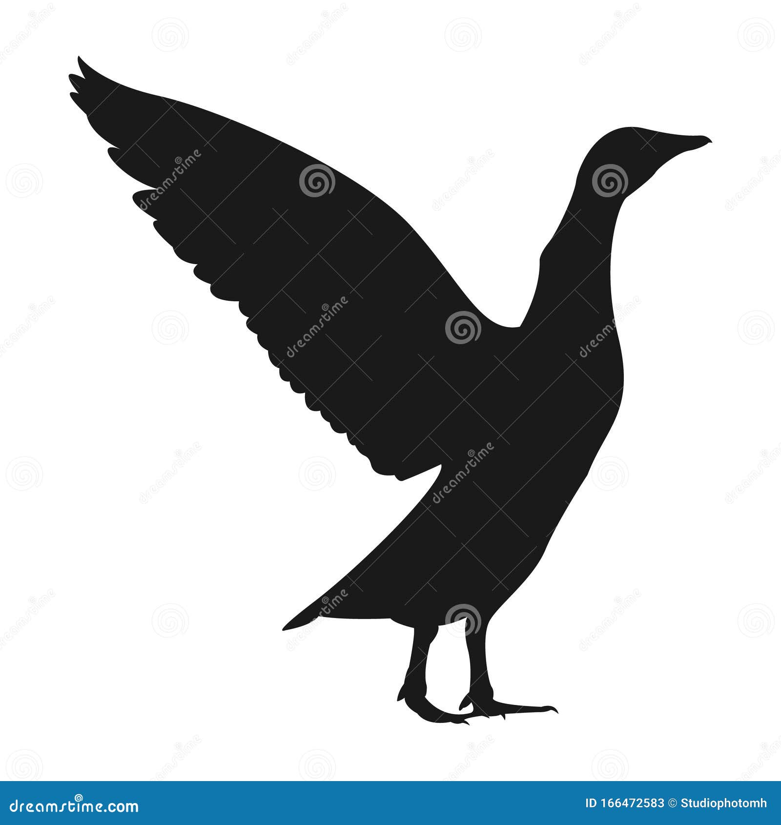 Goose Silhouette, Simple Vector Modern Icon Design Illustration Stock ...