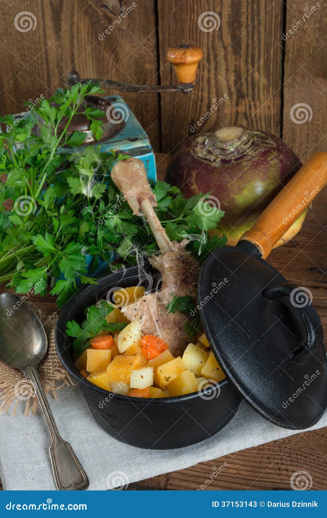 Goose - Soup with Red Wine and Thyme Stock Image - Image of dish, fresh ...