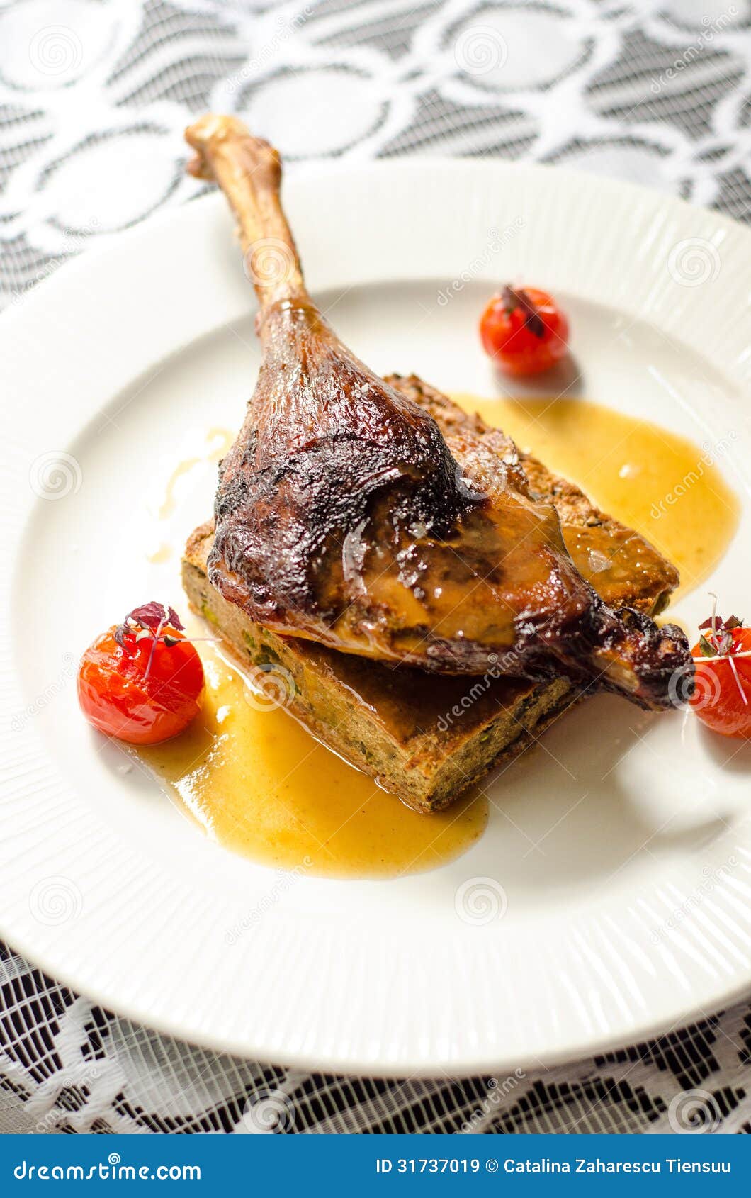 Goose thigh stock image. Image of sauce, food, restaurant - 31737019