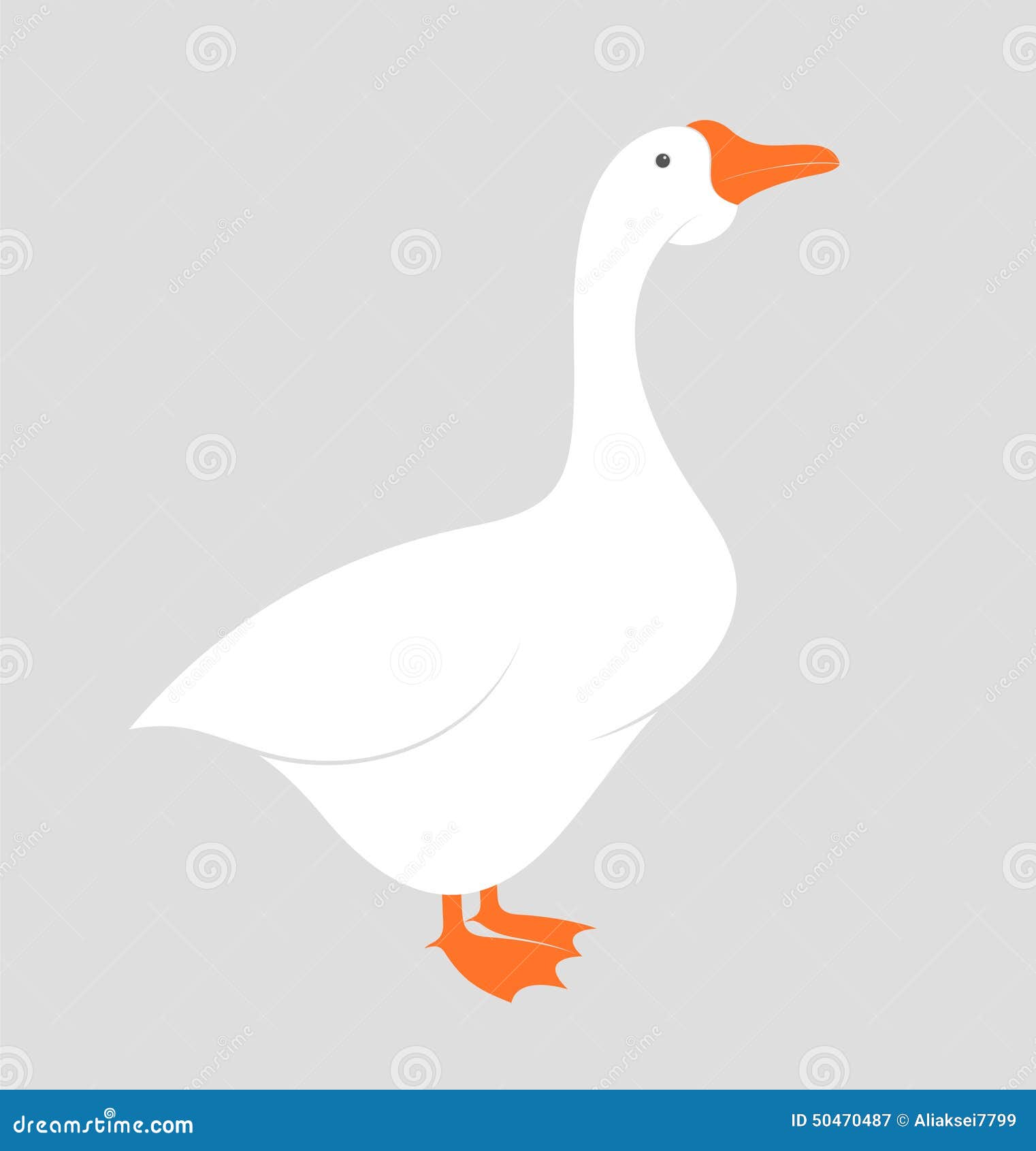 Goose stock vector. Illustration of silhouette, bird - 50470487