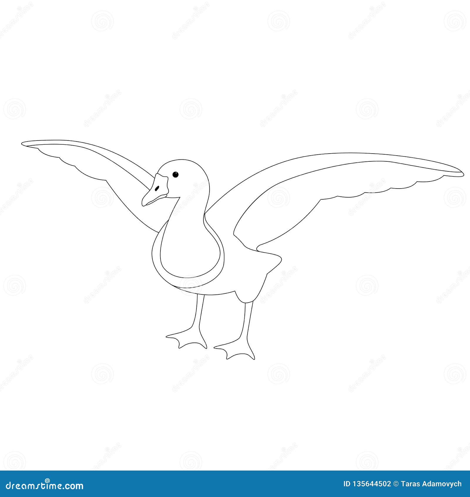 Goose Vector Illustration , Lining Draw ,front Stock Vector ...