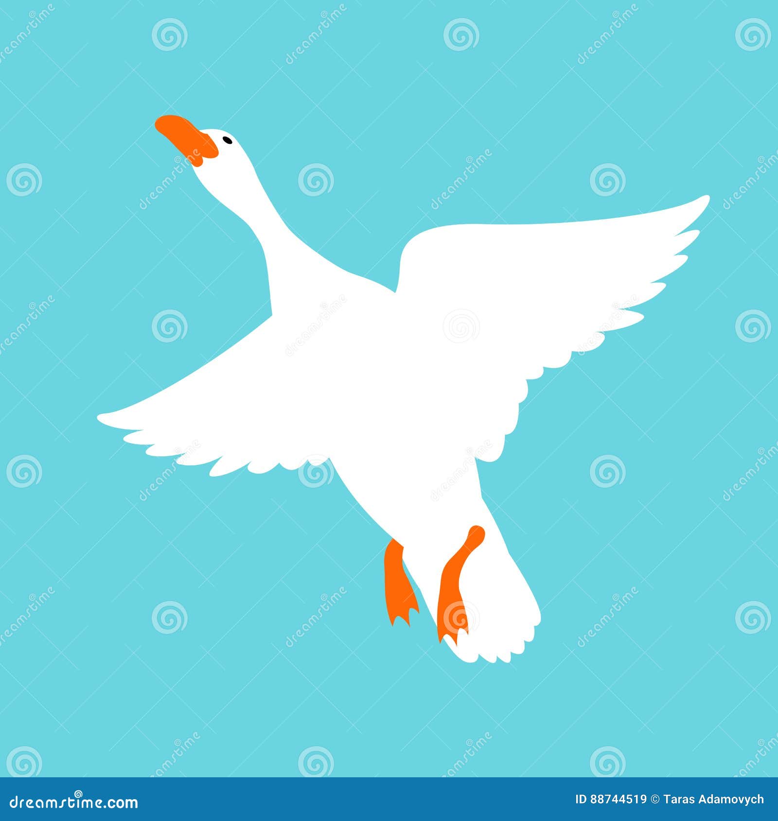 Goose Vector Illustration Style Flat Stock Vector - Illustration of ...