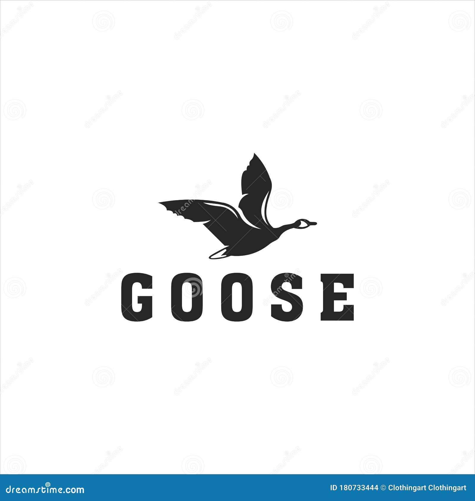 Goose Vector Logo Graphic Modern Abstract Stock Vector - Illustration ...