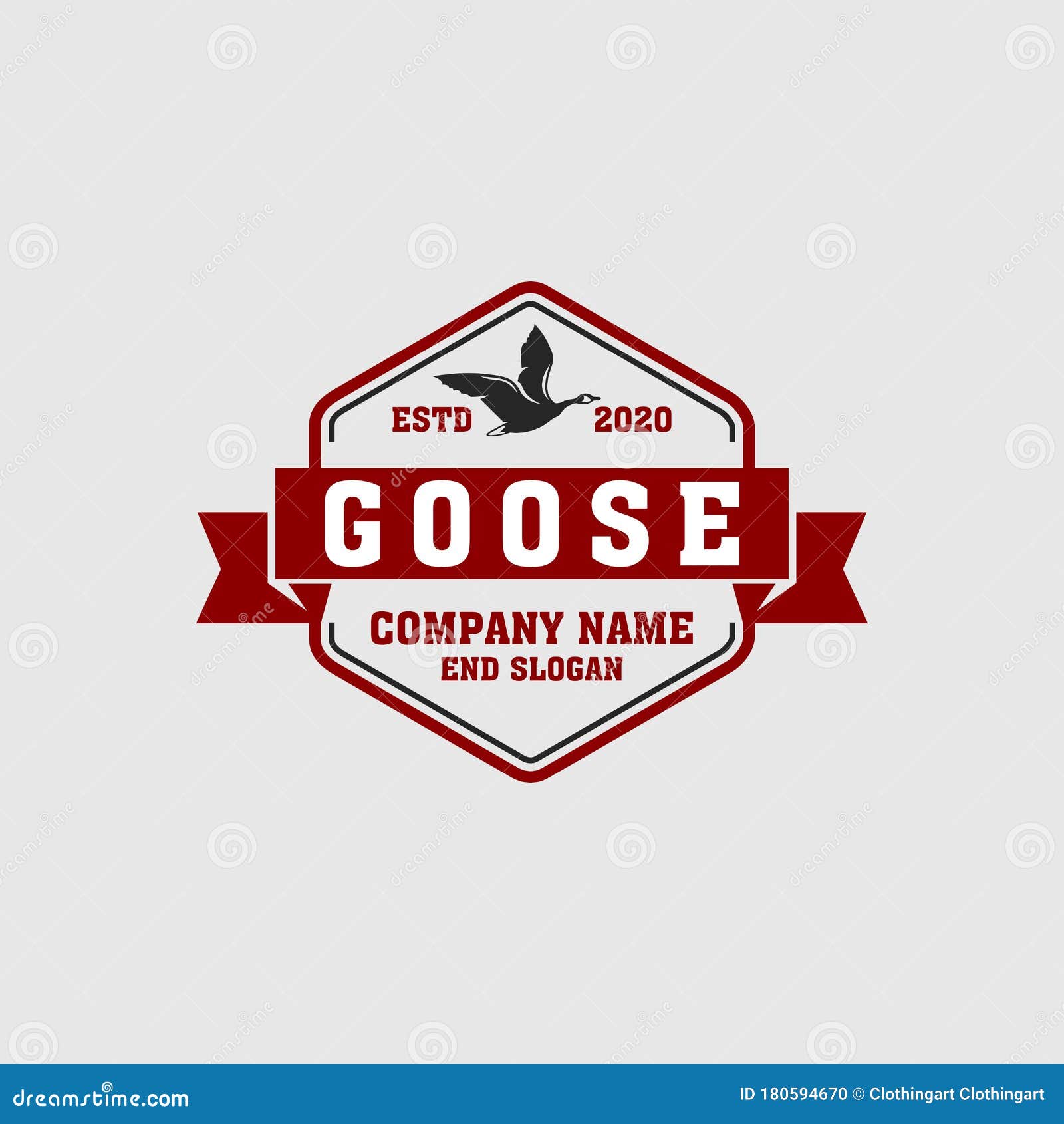 Goose Vintage Vector Logo Graphic Modern Abstract Stock Vector ...