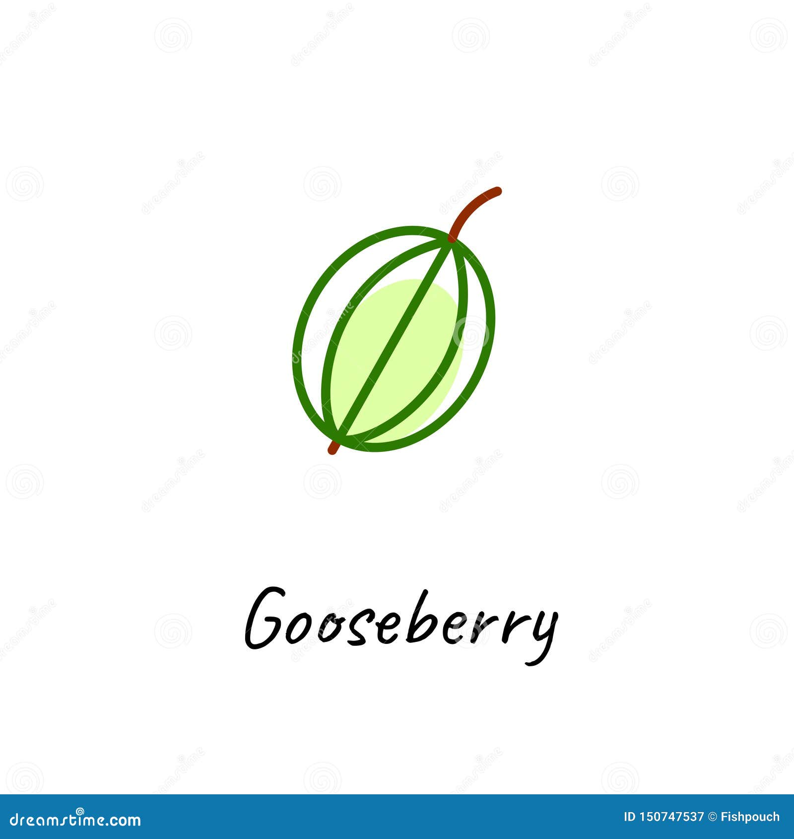 Gooseberry Icon Black Line Art Vector Logo | CartoonDealer.com #327909306