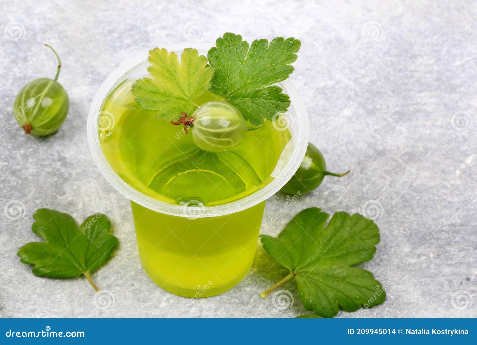 Gooseberry Jelly on a Gray Stone Background Top View Stock Photo ...
