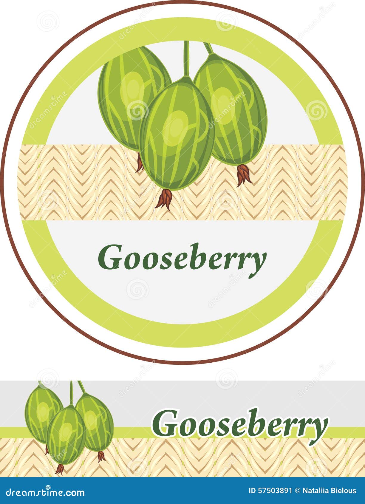Gooseberry. Labels for Design Stock Vector - Illustration of fresh ...