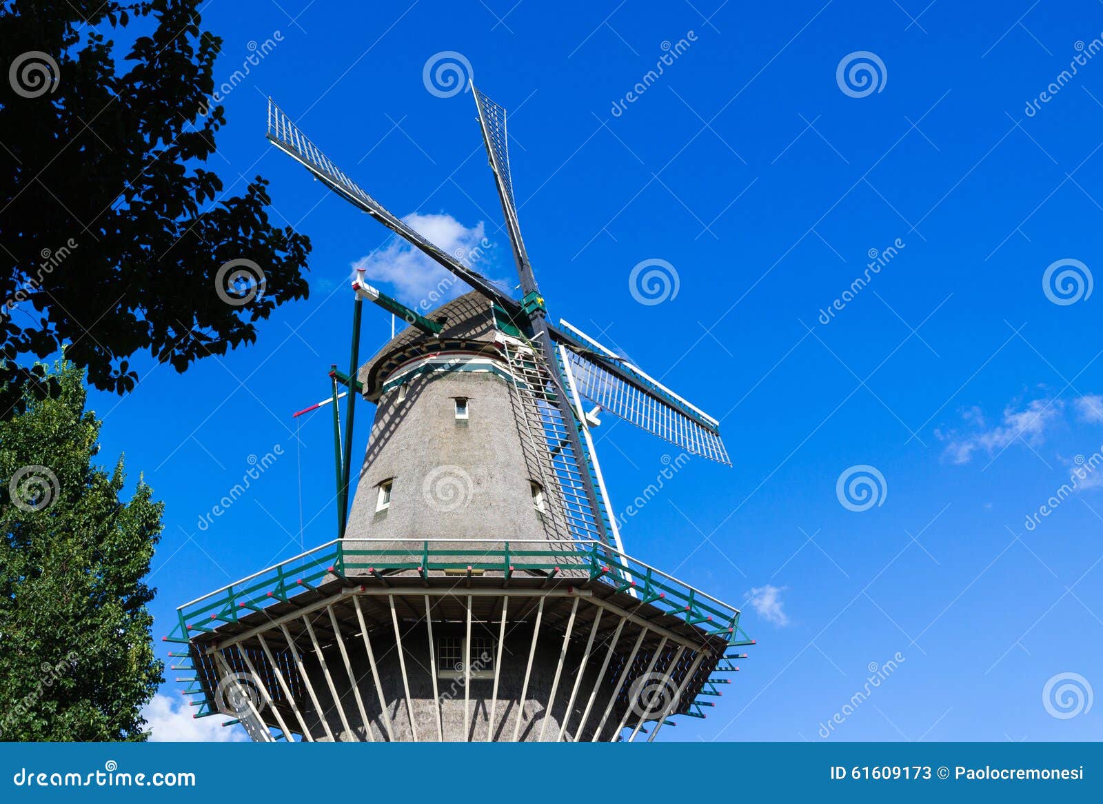 The Gooyer Windmill stock image. Image of friendly, blade - 61609173