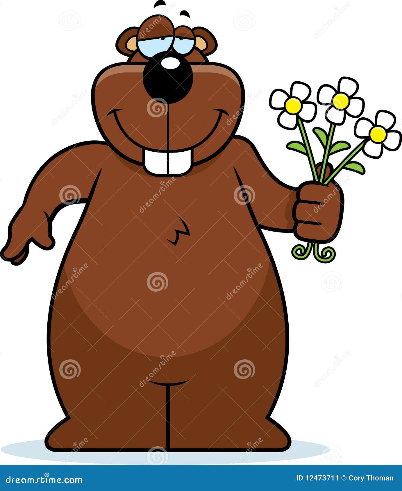 Gopher Flowers stock vector. Illustration of daisy, animal - 12473711