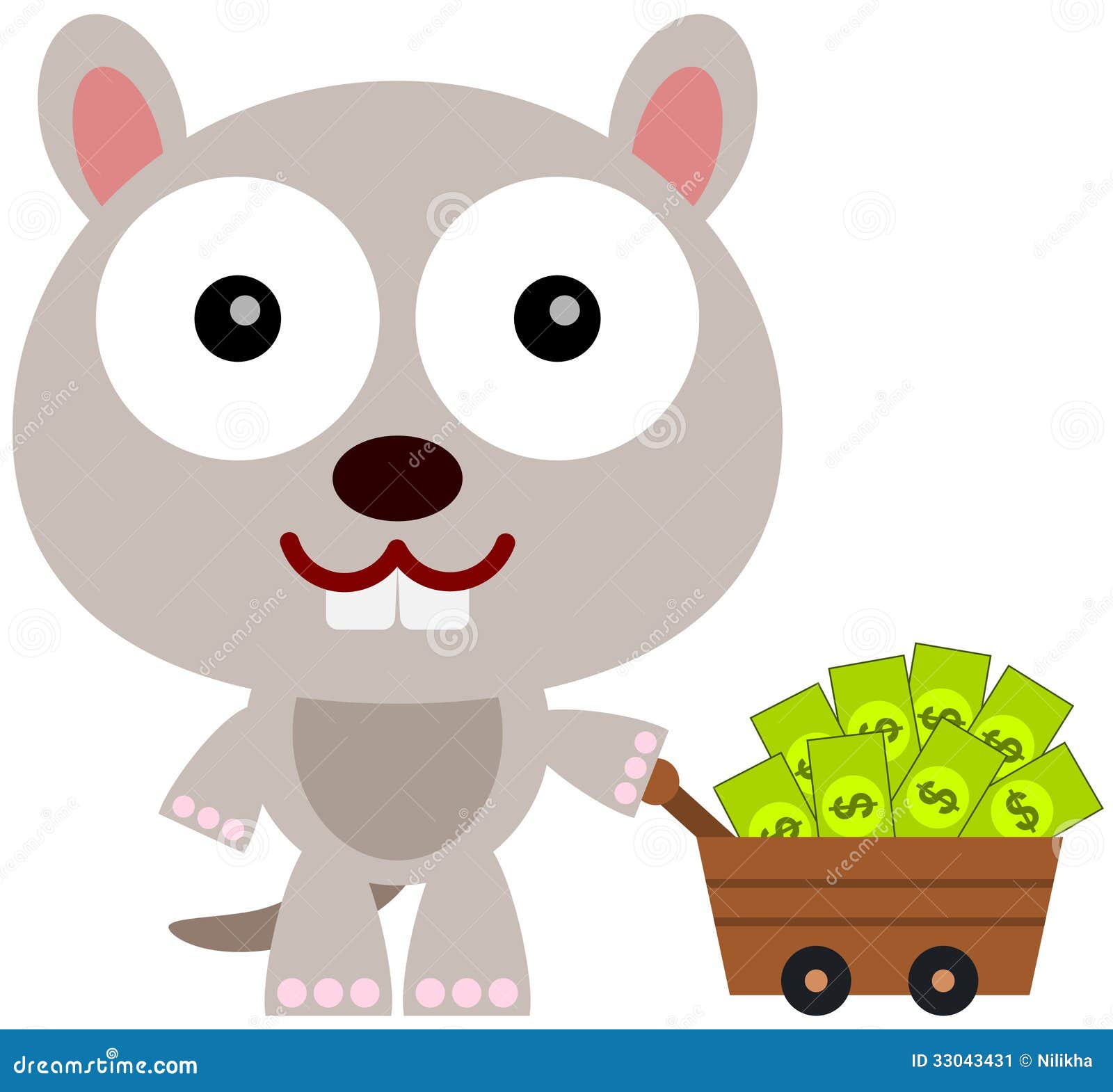 Gopher got rich stock illustration. Illustration of financial - 33043431