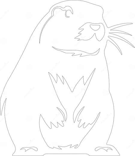 Gopher Outline Silhouette Generative Ai Stock Vector - Illustration of ...