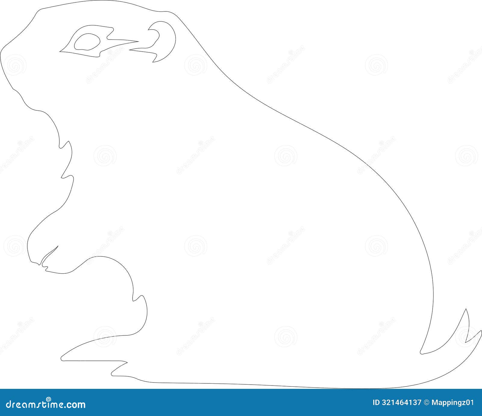 Gopher Outline Silhouette Generative Ai Stock Vector - Illustration of ...