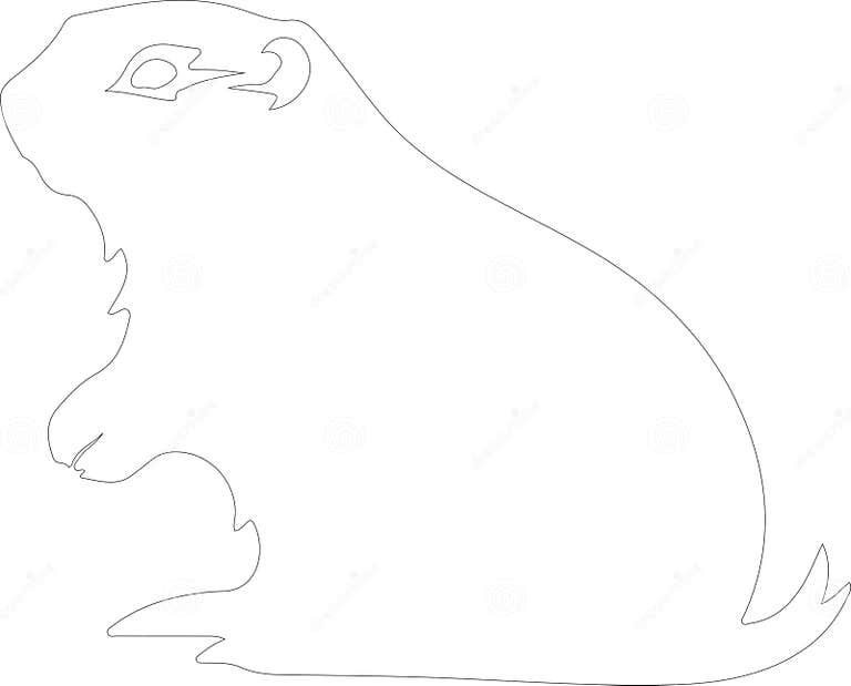 Gopher Outline Silhouette Generative Ai Stock Vector - Illustration of ...