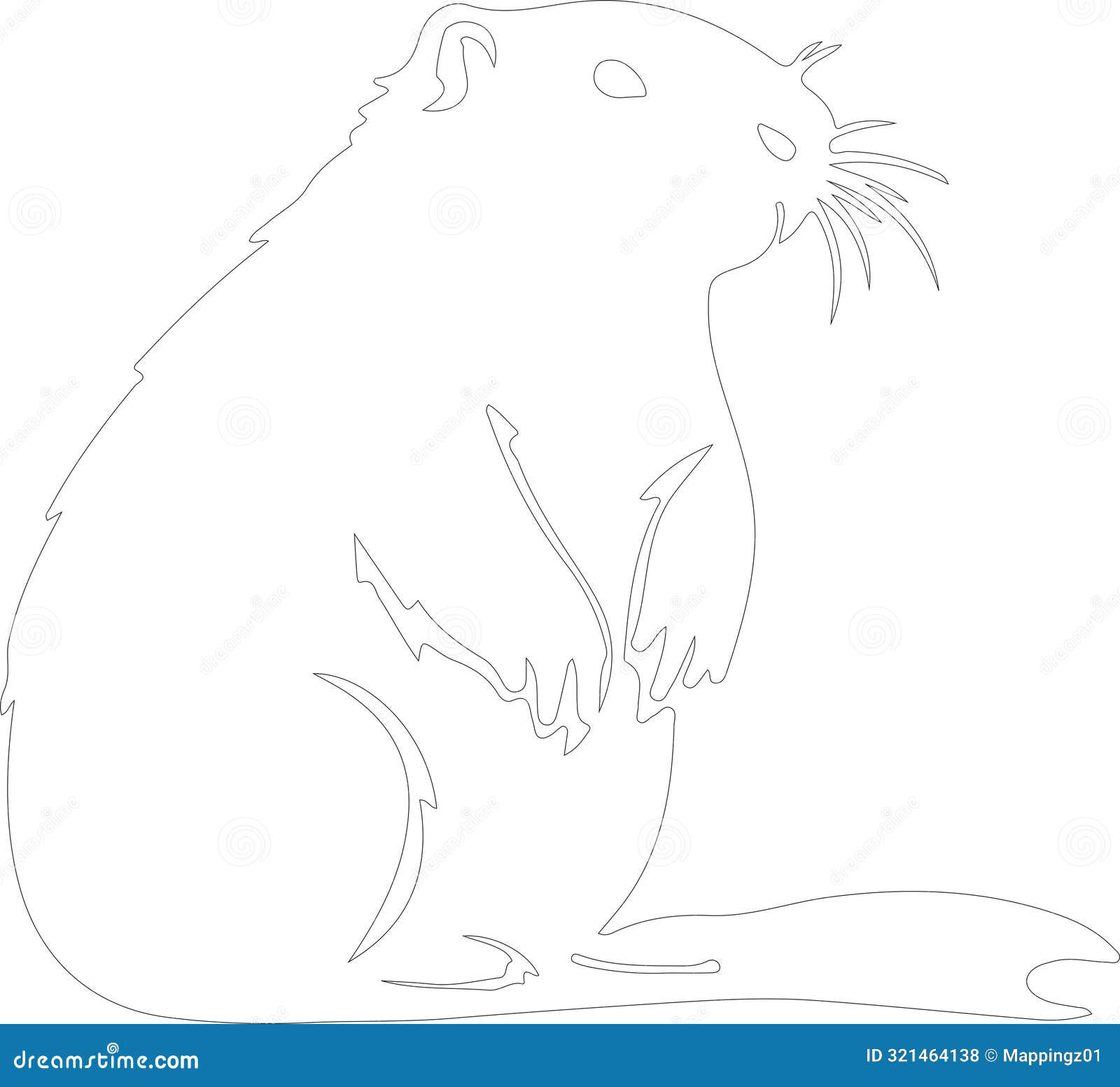 Gopher Outline Silhouette Generative Ai Stock Vector - Illustration of ...