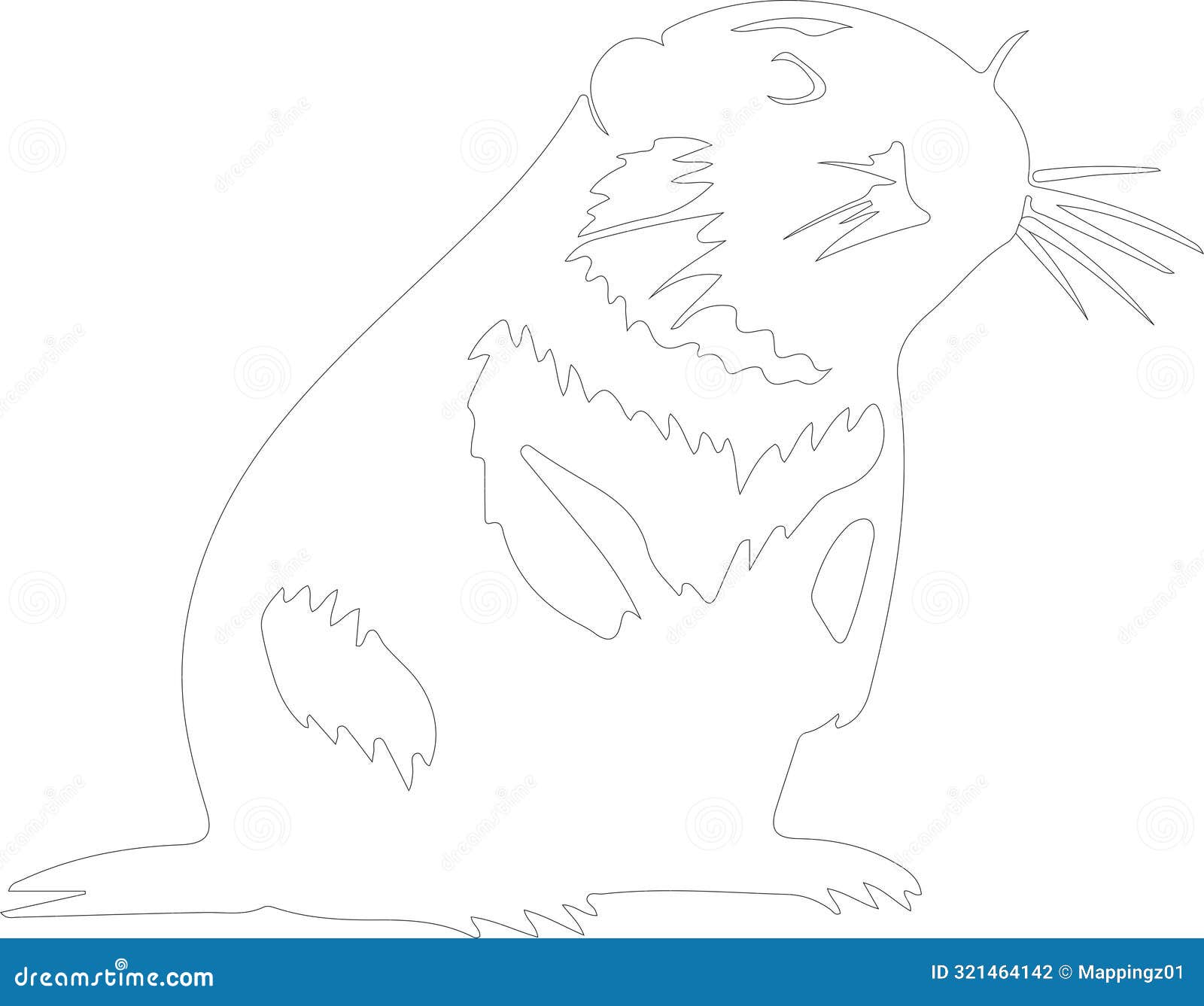 Gopher Outline Silhouette Generative Ai Stock Vector - Illustration of ...