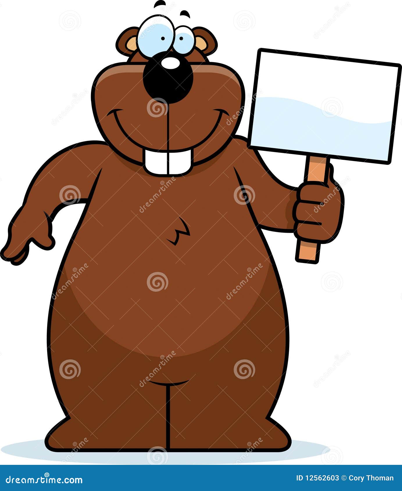 Gopher Sign stock vector. Illustration of beaver, cartoon - 12562603