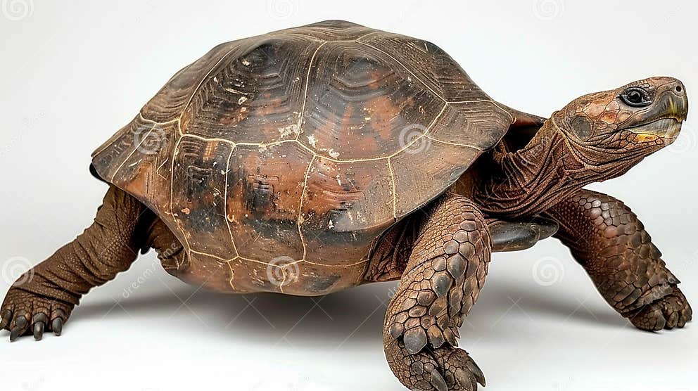 Gopher Tortoise is Seen Walking Forward with Its Rough Shell ...