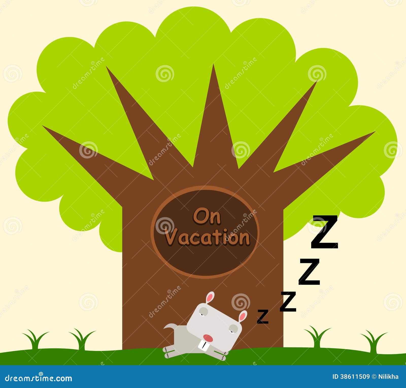 Gopher on vacation stock illustration. Illustration of tired - 38611509