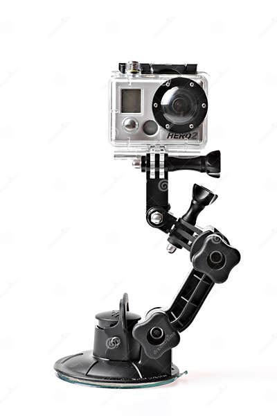 GoPro HERO2 action camera editorial photo. Image of objective - 23180756