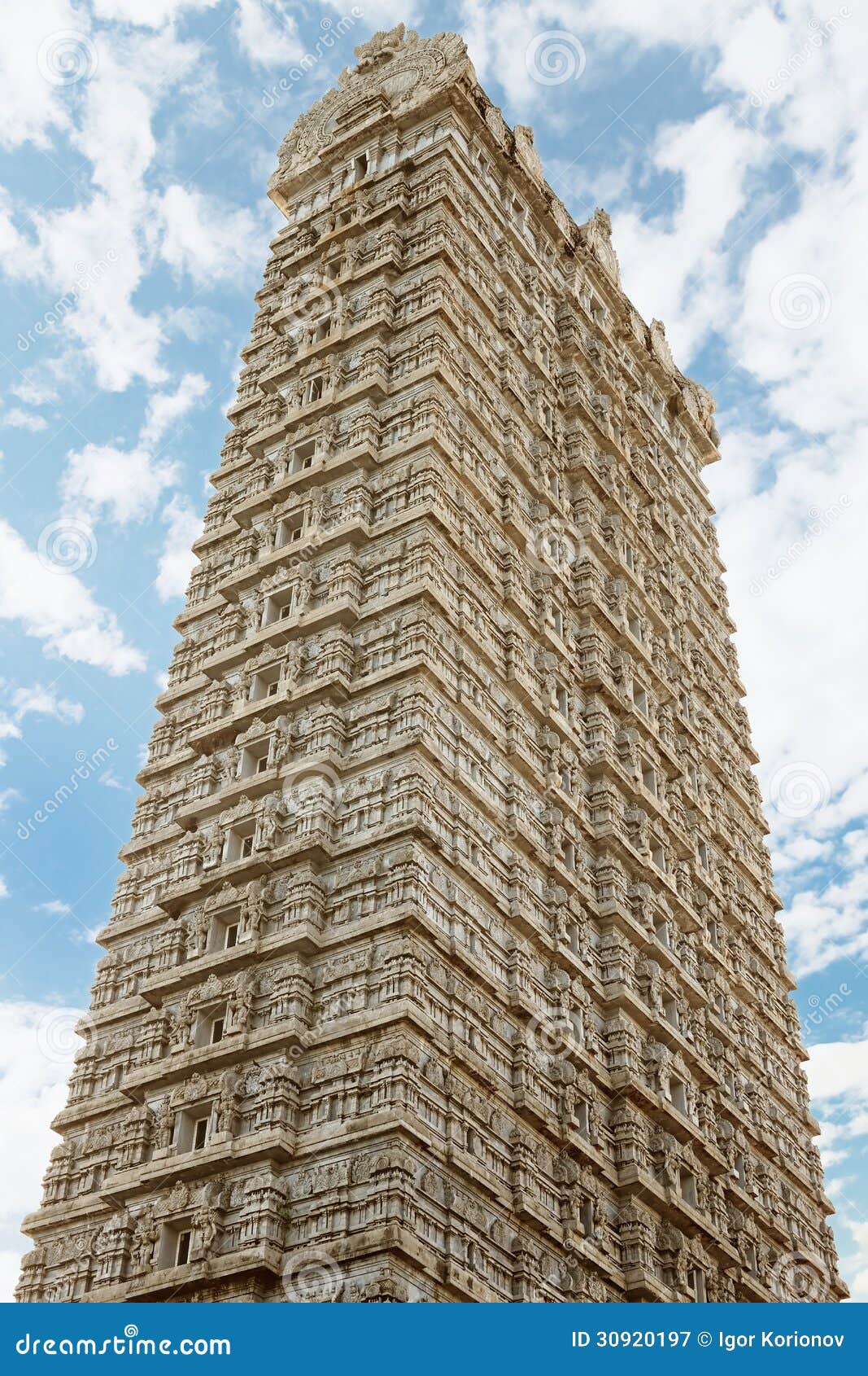 Gopuram Tower in the Temple of Shiva Stock Image - Image of colors ...