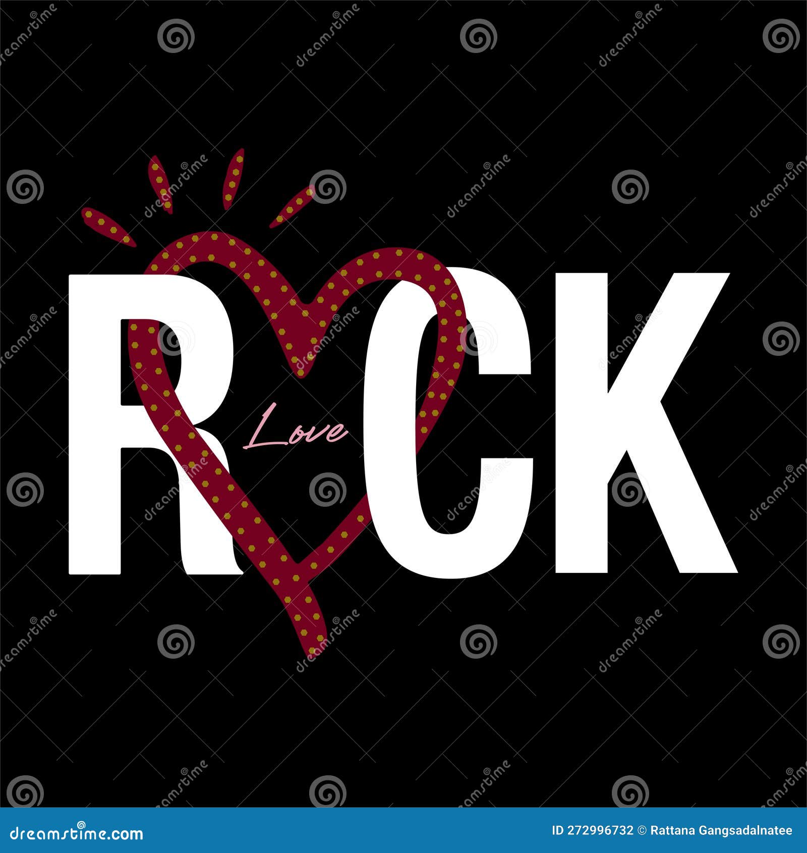 Heart Love Rock, Graphic Design Stock Vector - Illustration of ...