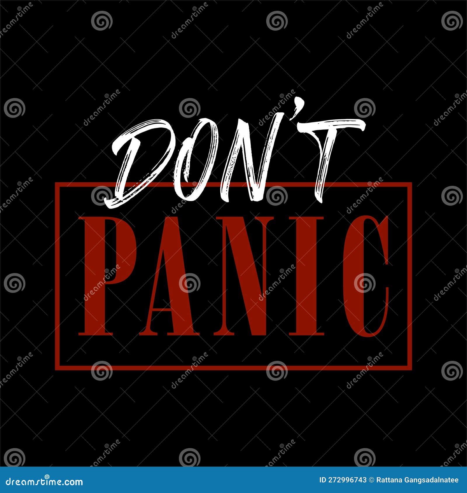 DON’T PANIC, Typography Design Stock Vector - Illustration of ...