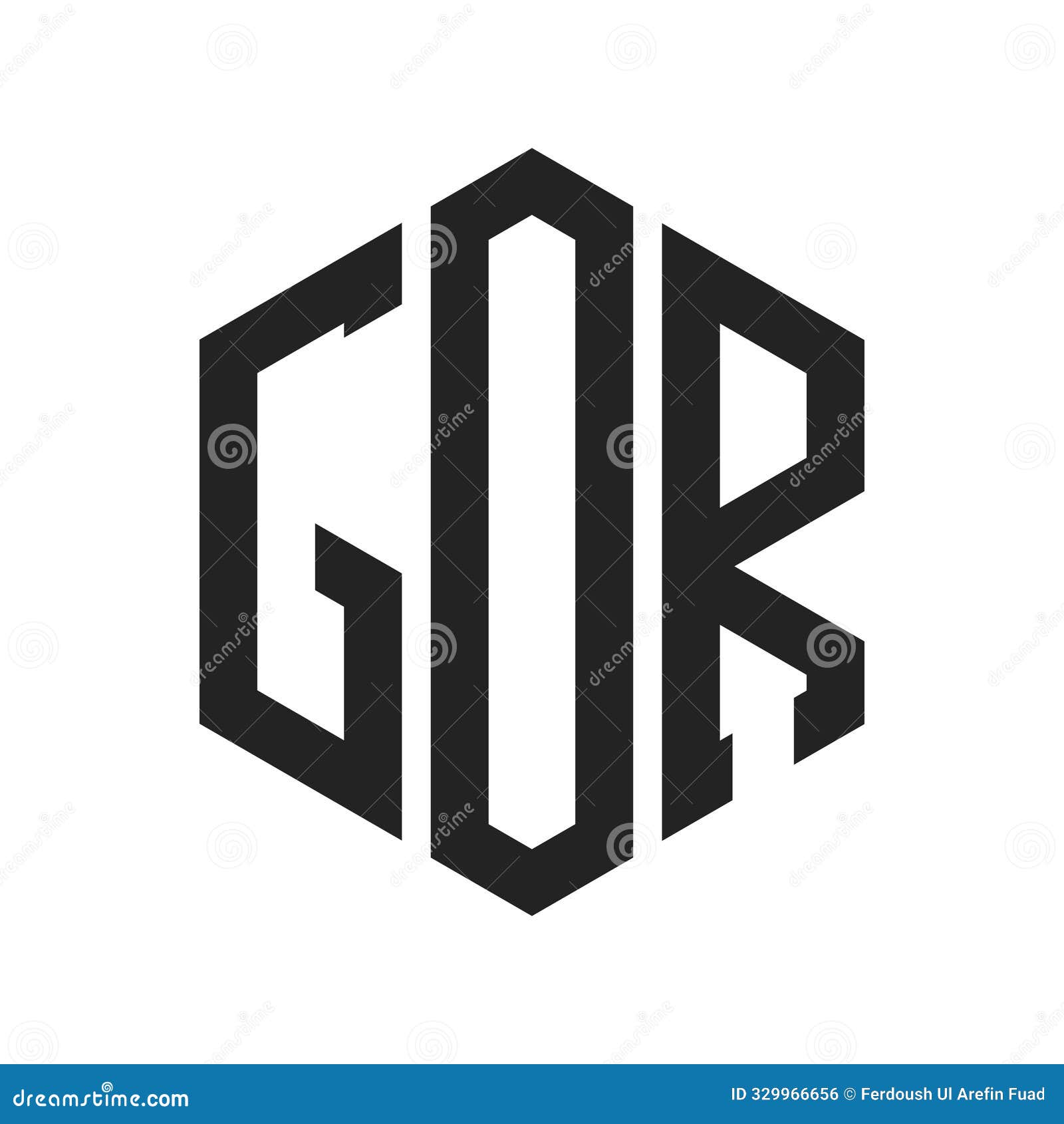 GOR Logo Design. Initial Letter GOR Monogram Logo Using Hexagon Shape ...