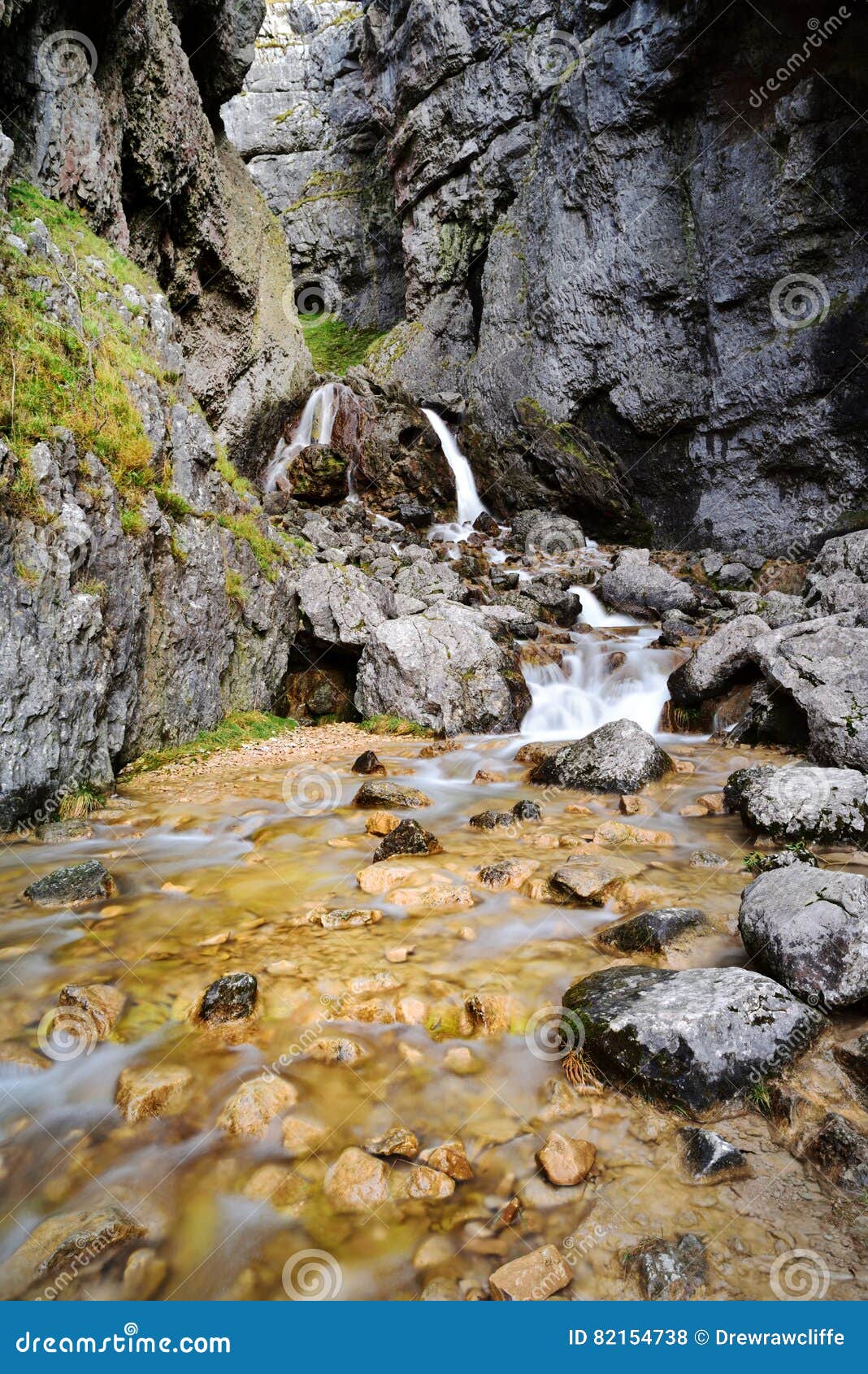 Gordale Scar Waterfalls stock photo. Image of goredale - 82154738