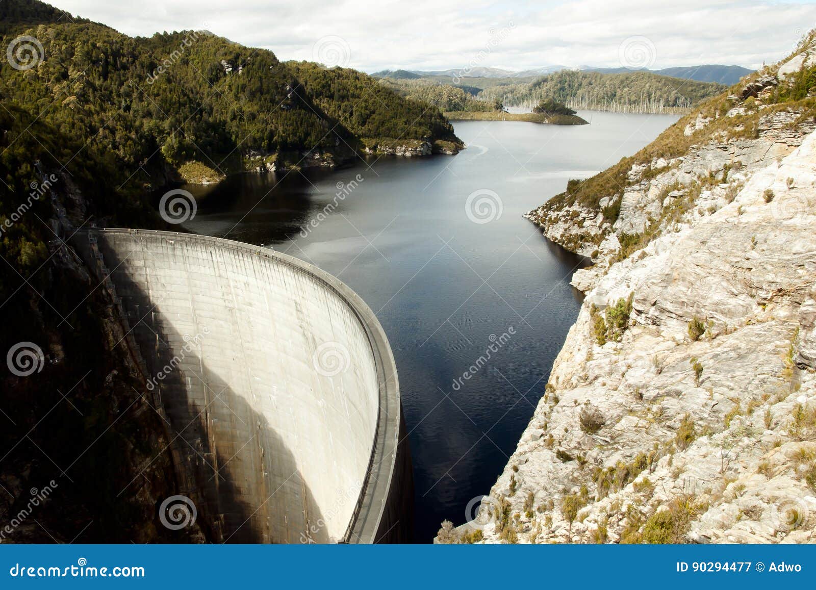 Gordon Dam - La Tasmania - L'Australia Immagine Stock - Immagine di ...