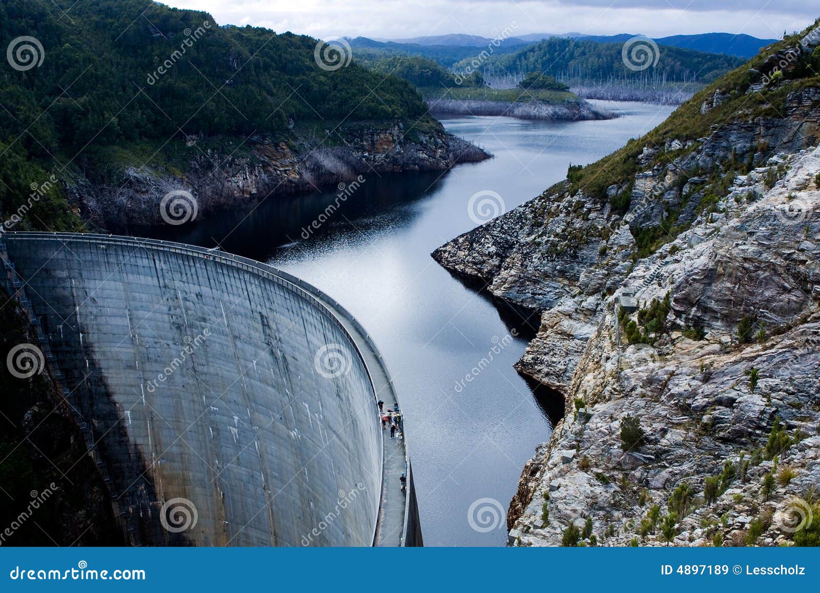Gordon Dam in Tasmania stock image. Image of scenic, water - 4897189