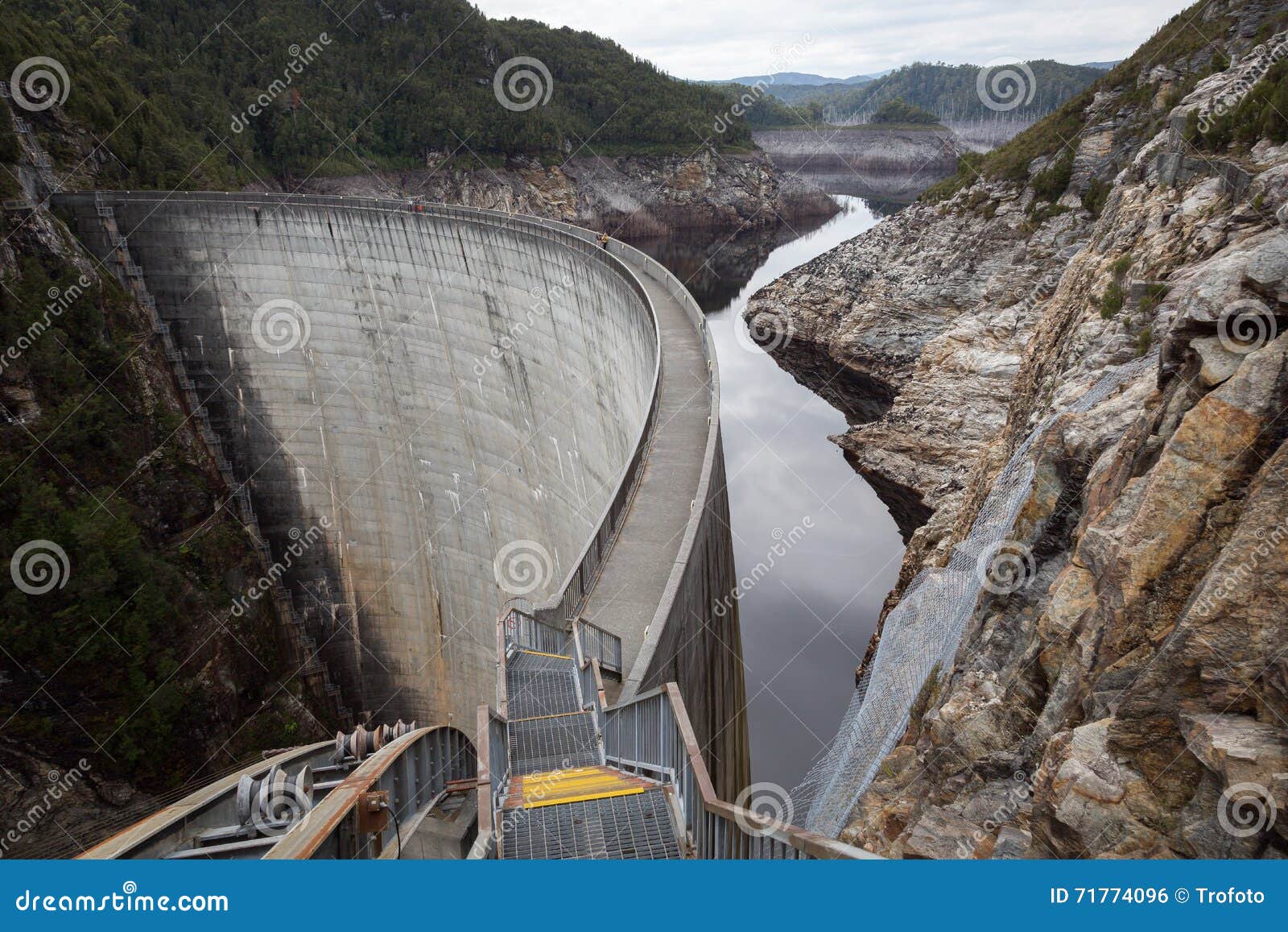 Gordon Dam in stock photo. Image of industry, travel - 71774096