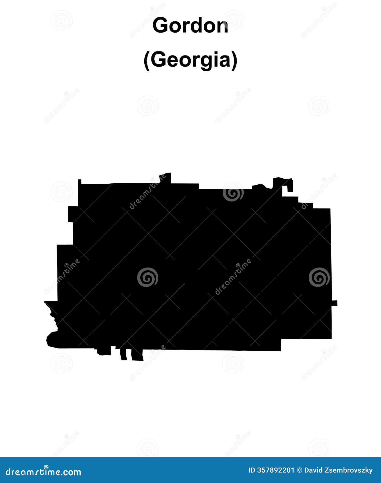 Gordon outline map stock vector. Illustration of silhouette - 357892201