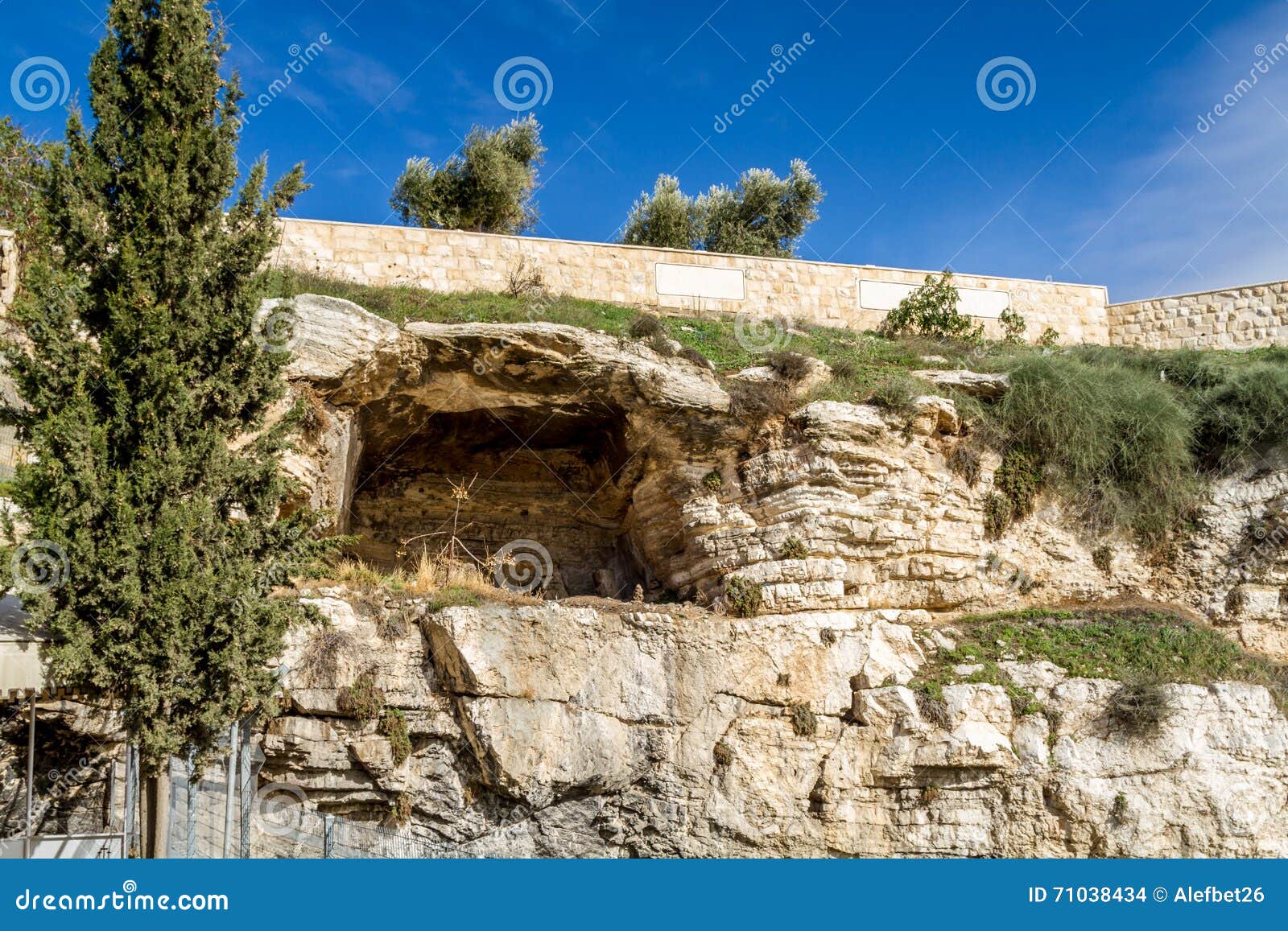 Gordon S Calvary and Skull Hill Stock Photo - Image of burial, east ...