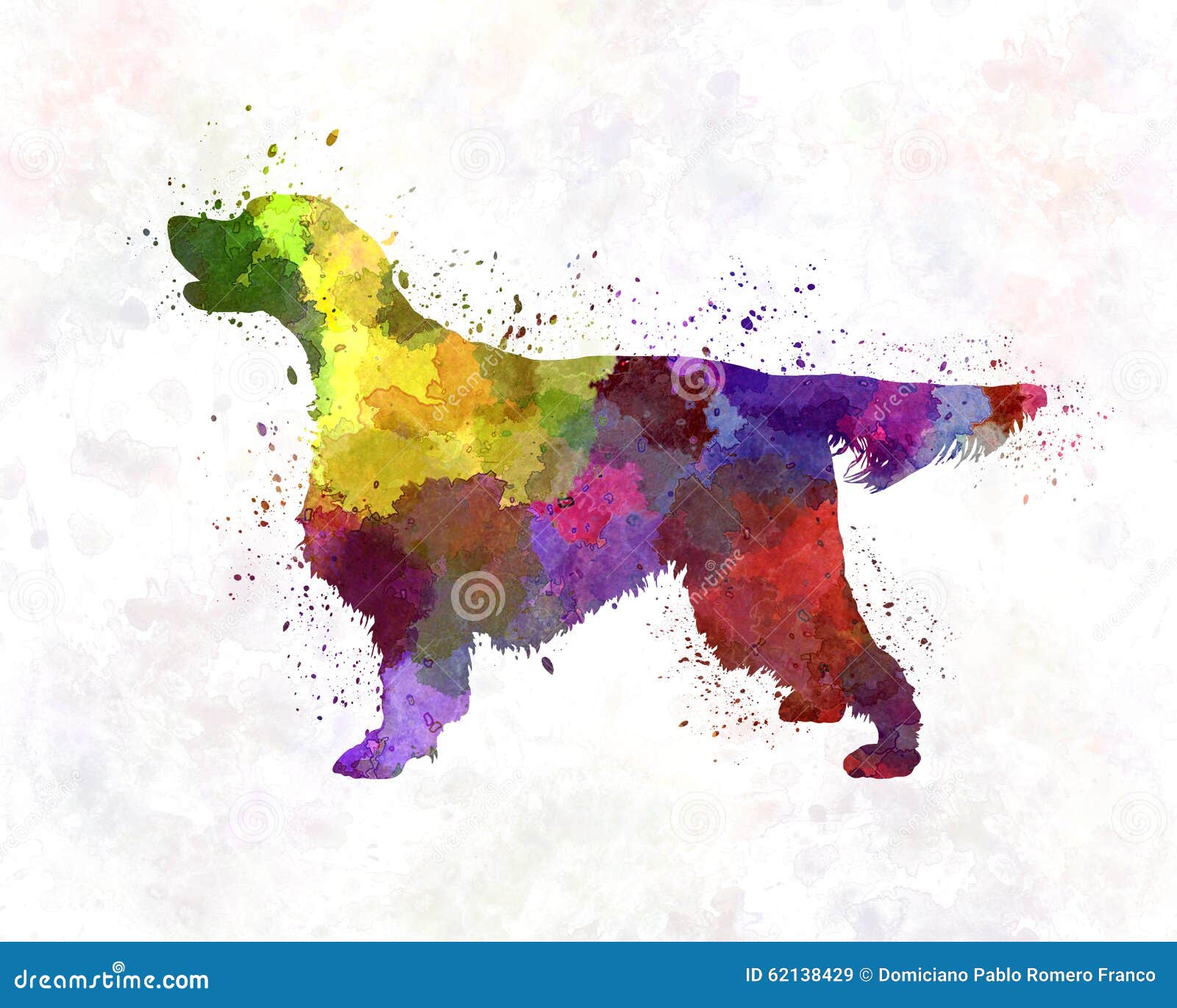 Gordon Setter in Watercolor Stock Illustration - Illustration of setter ...