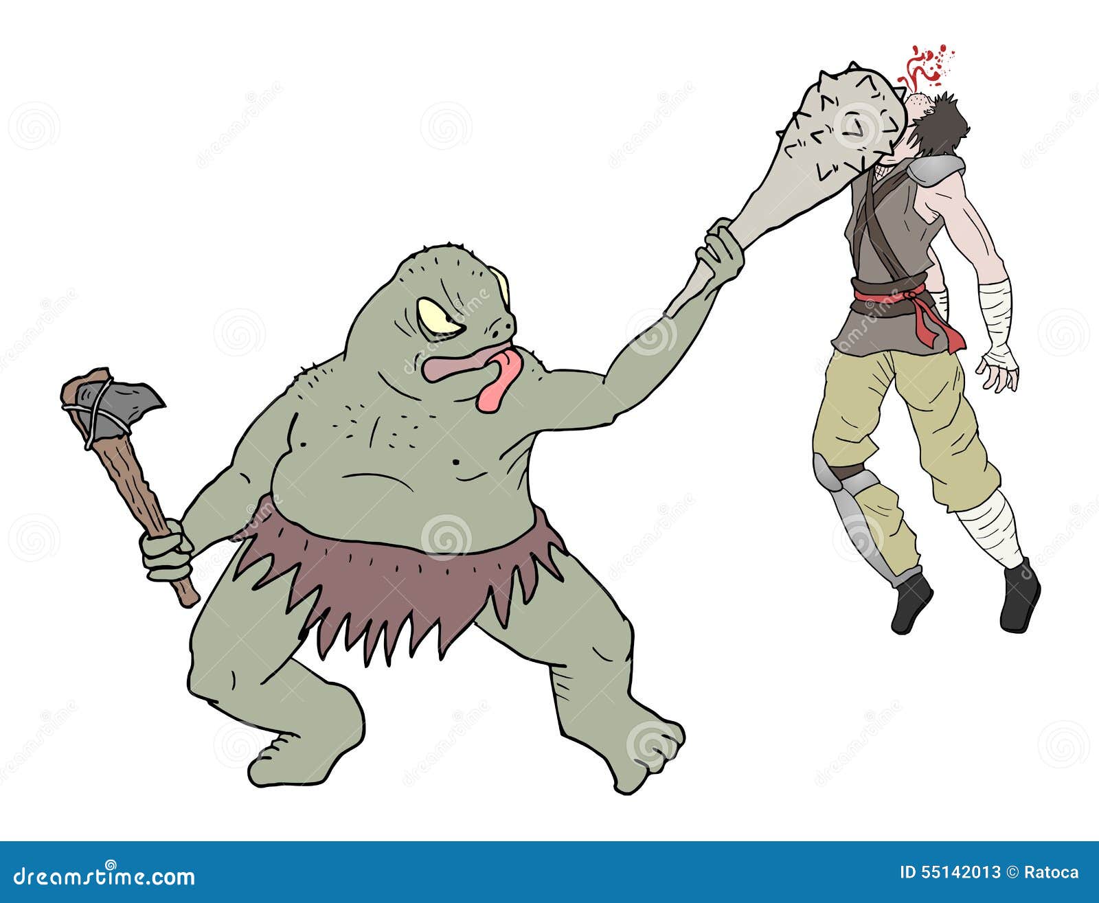 Gore attack stock vector. Illustration of samurai, character - 55142013