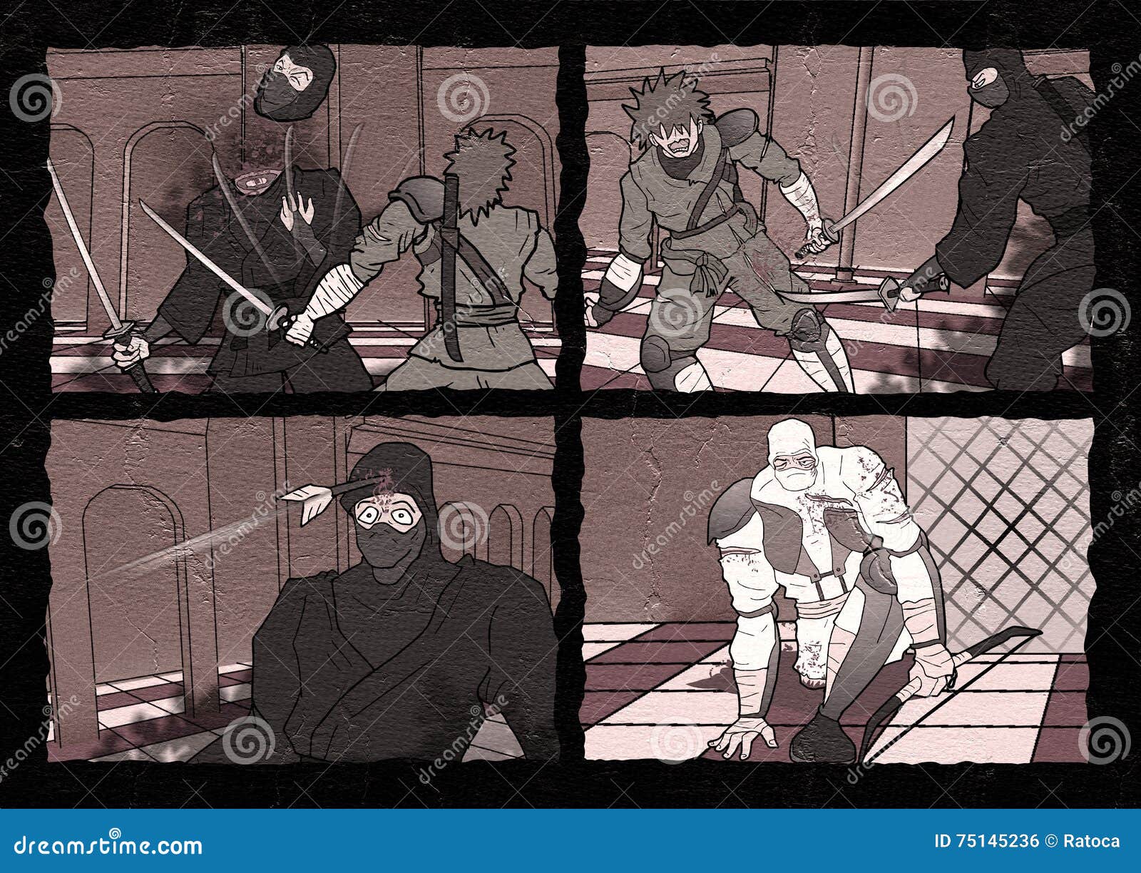 Gore comic page stock illustration. Illustration of rebel - 75145236