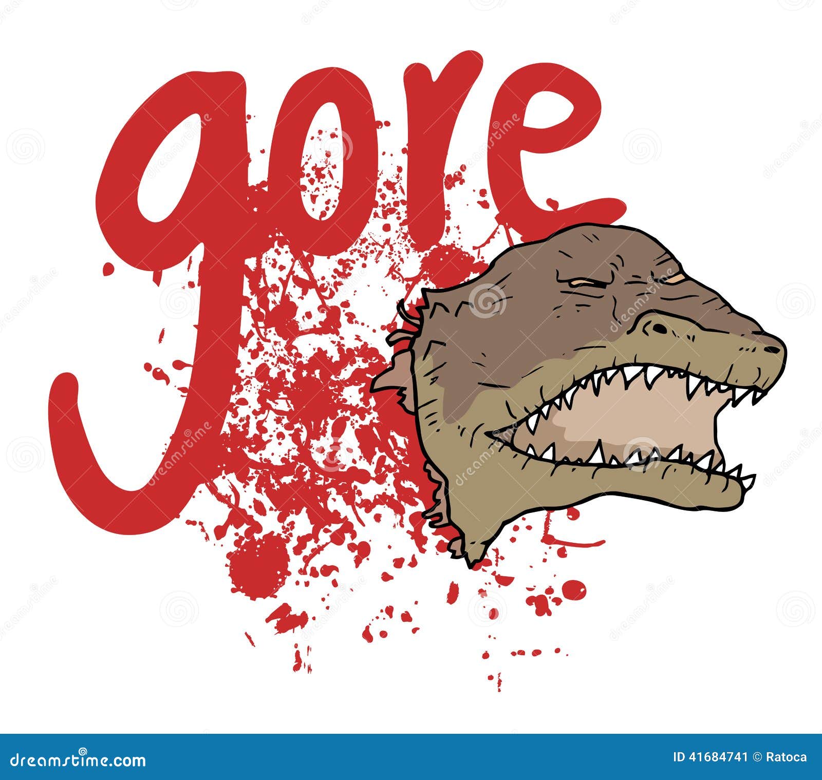 Gore Murder Wolf Draw Cartoon Vector | CartoonDealer.com #142037569