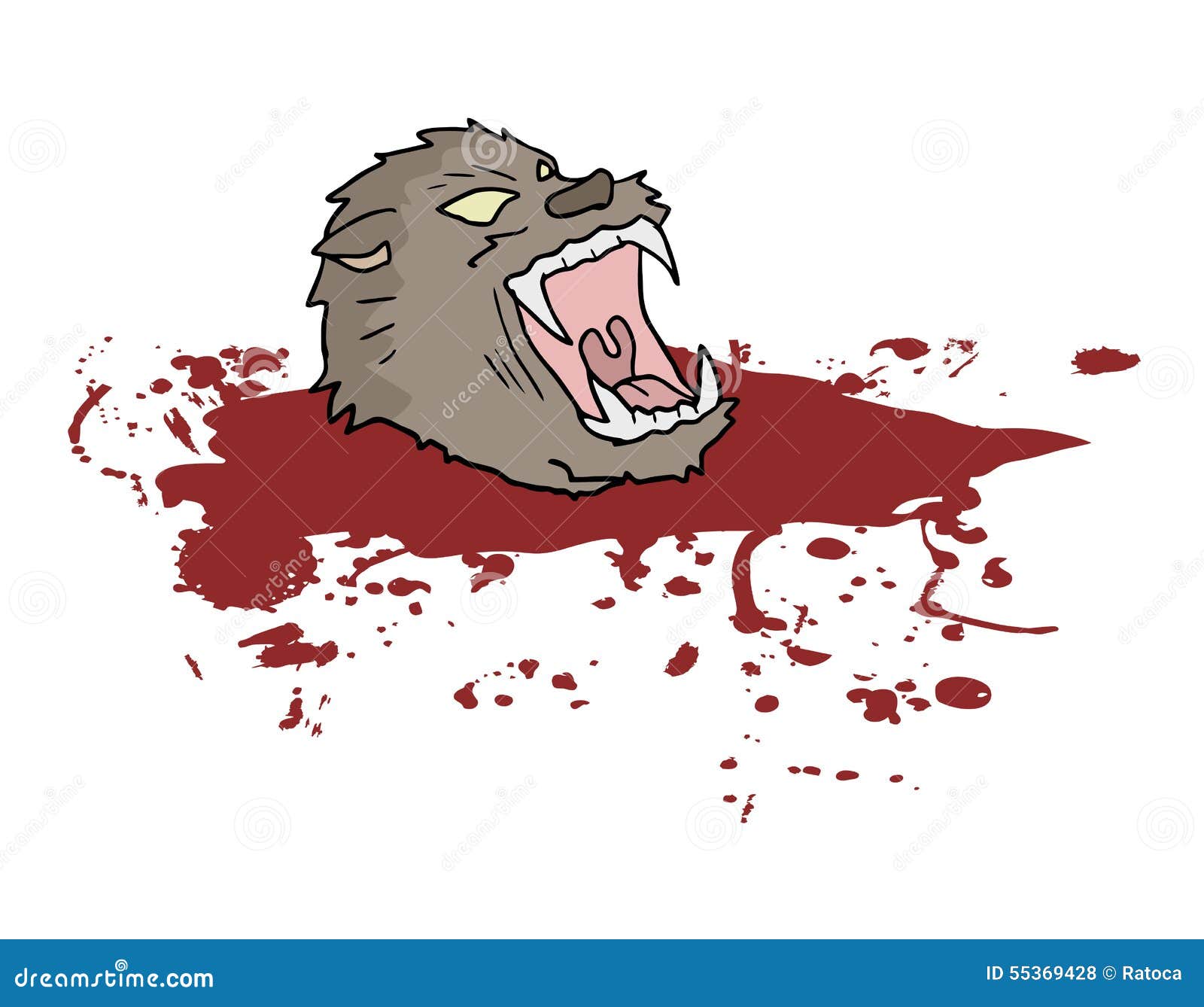 Gore wild wolf head stock vector. Illustration of gore - 55369428
