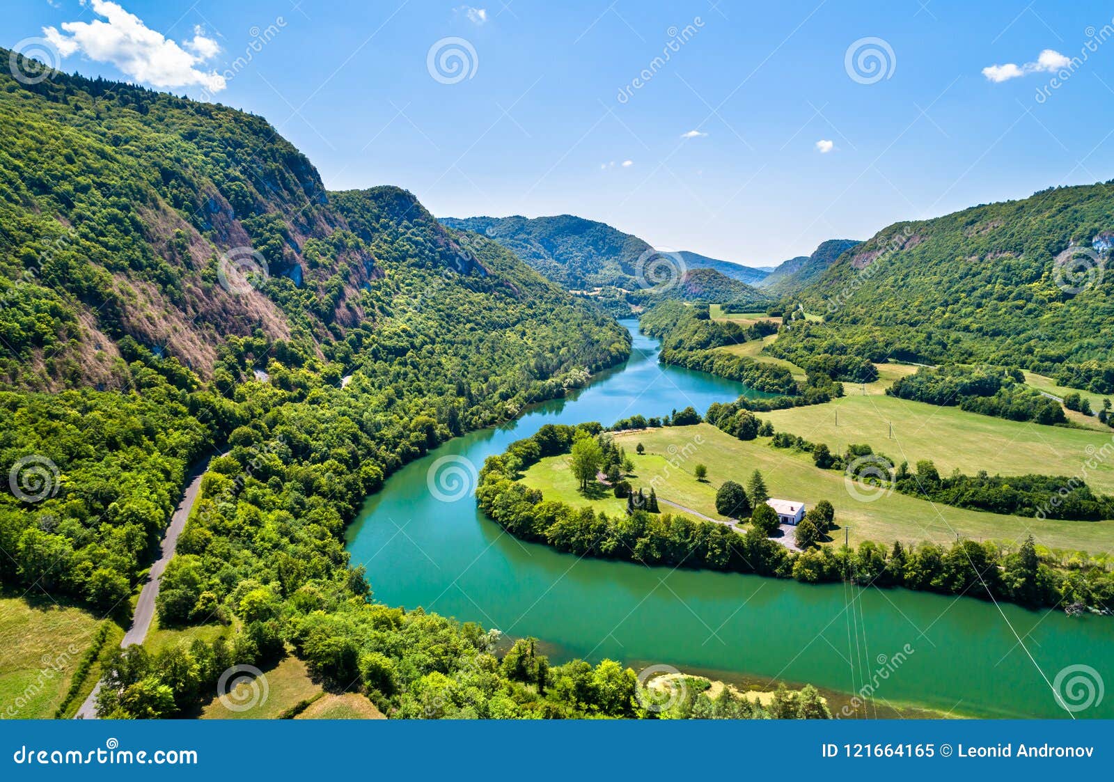 Gorge of the Ain River in France Stock Image - Image of panorama ...