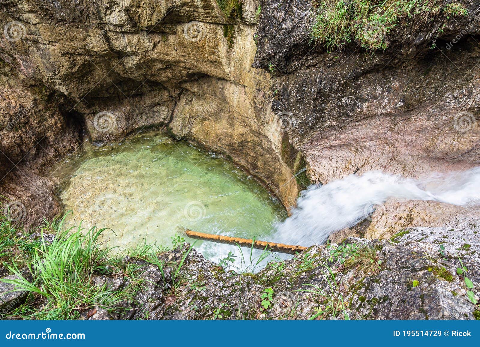 Gorge Almbachklamm in the Berchtesgaden Alps, Germany Stock Image ...